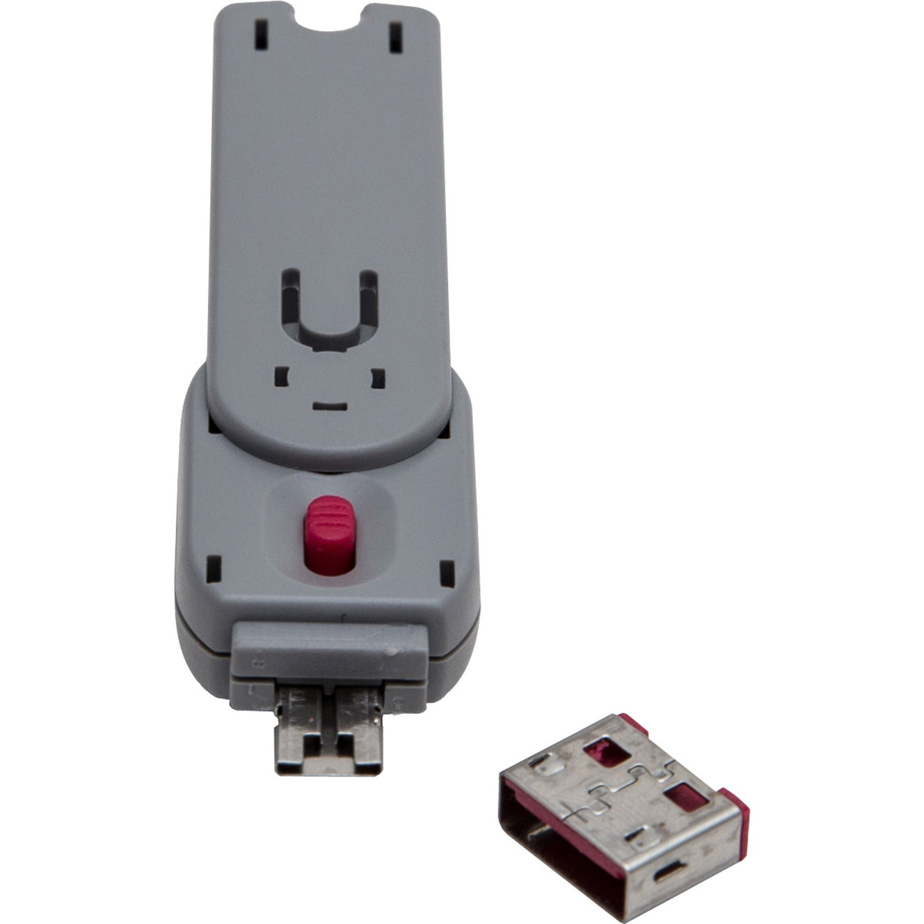 SYBA Multimedia Red USB Port Blocker, 4 Pack with Key, Physically Secu ...