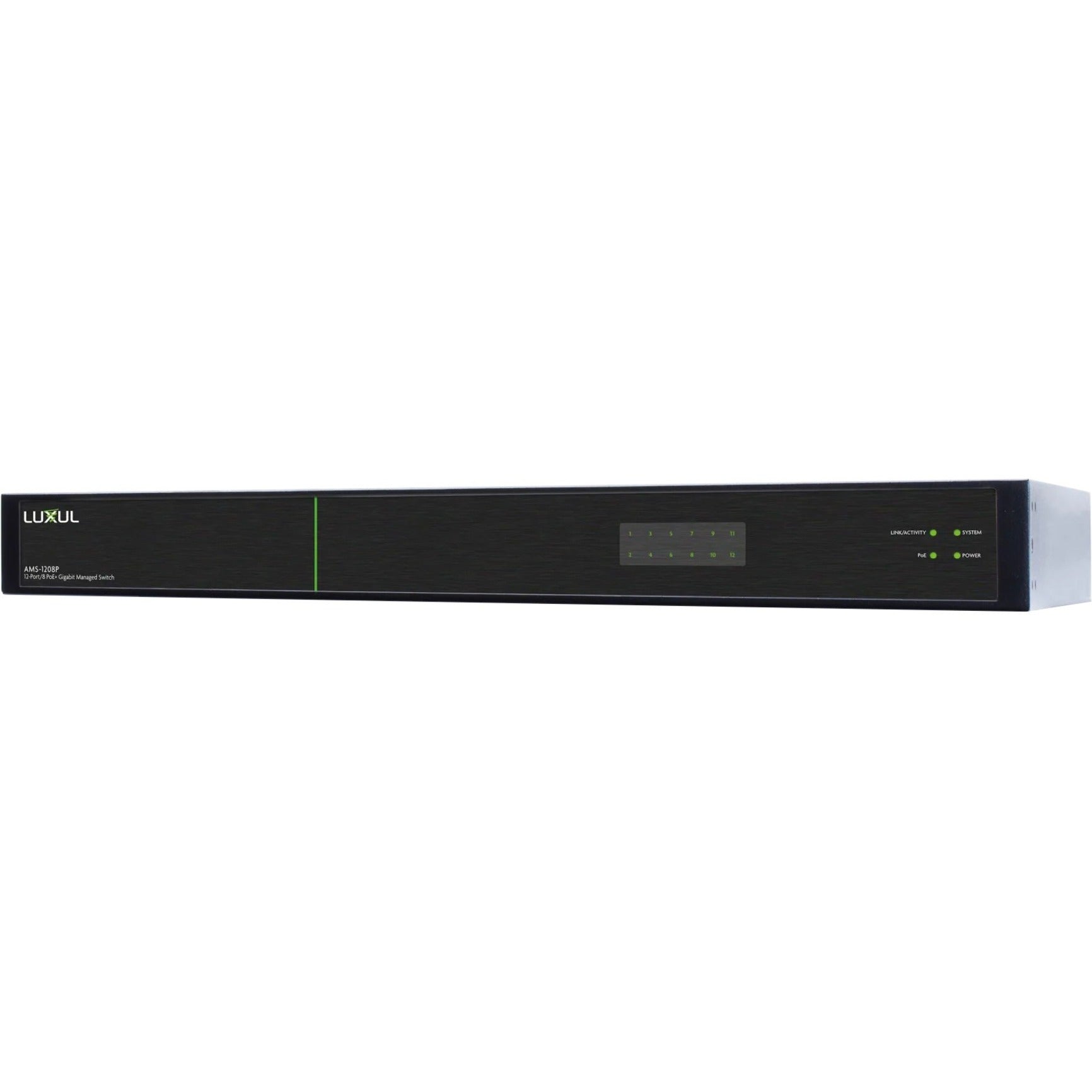 Luxul AMS-1208P 12-Port Gigabit Managed Ethernet Switch, 8 PoE+ Ports ...