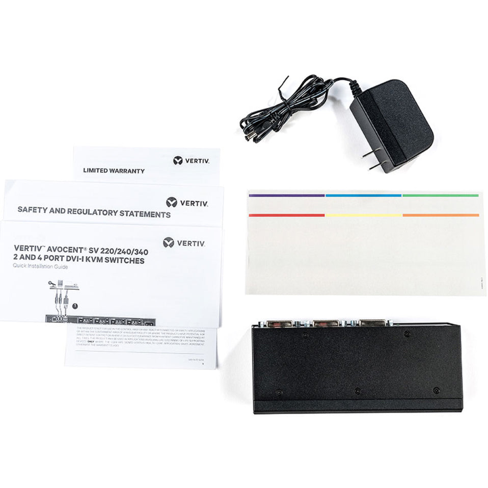 AVOCENT SV200 Desktop KVM Switch, 2-Port DVI-I USB, 4K 3840x2160 Resol ...