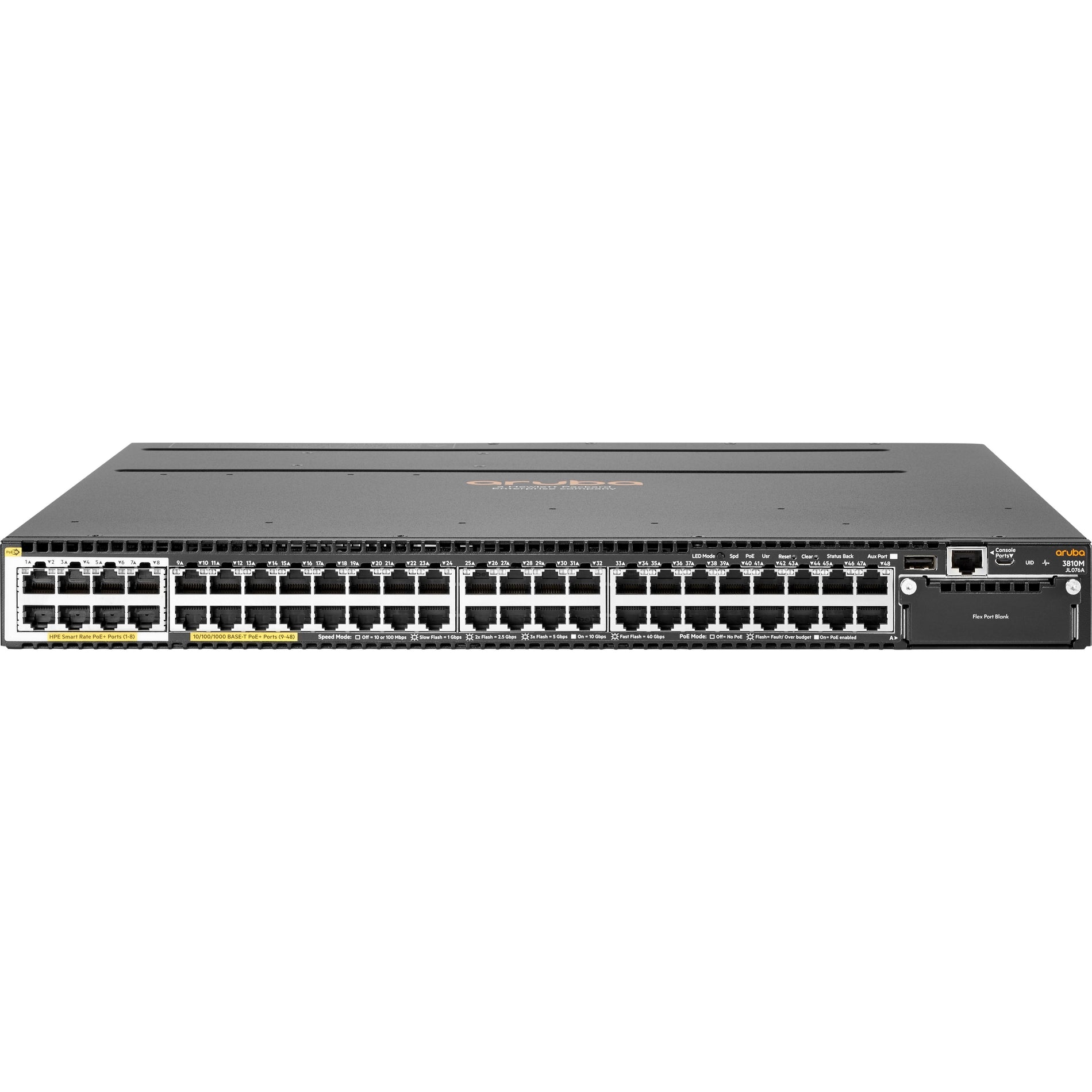 Aruba 3810M 40G 8 HPE Smart Rate PoE+ 1-slot Switch (JL076A) – Network ...