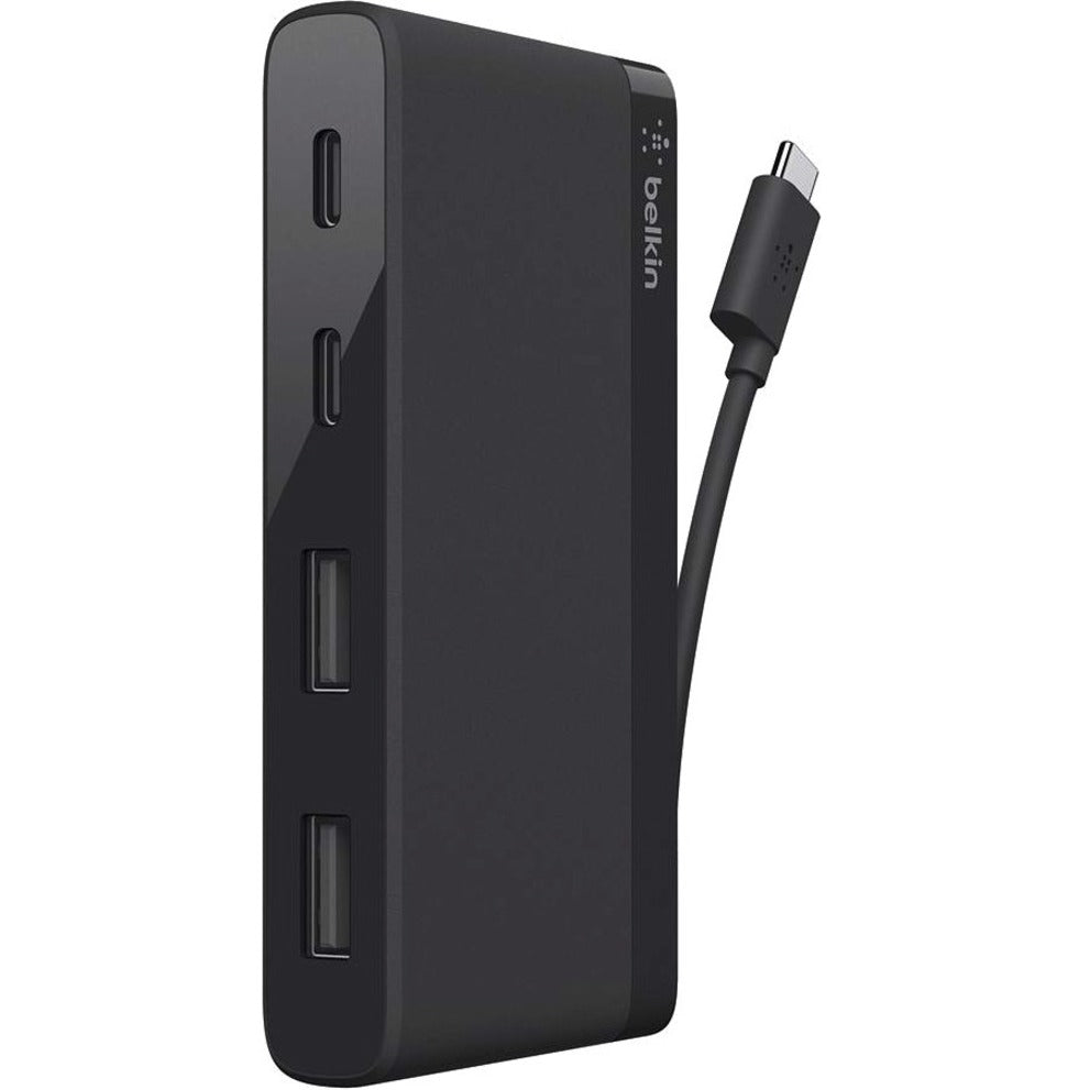 Belkin F4U090BTBLK USB-C 4-Port Mini Hub (Also Known as USB Type-C), 4 ...