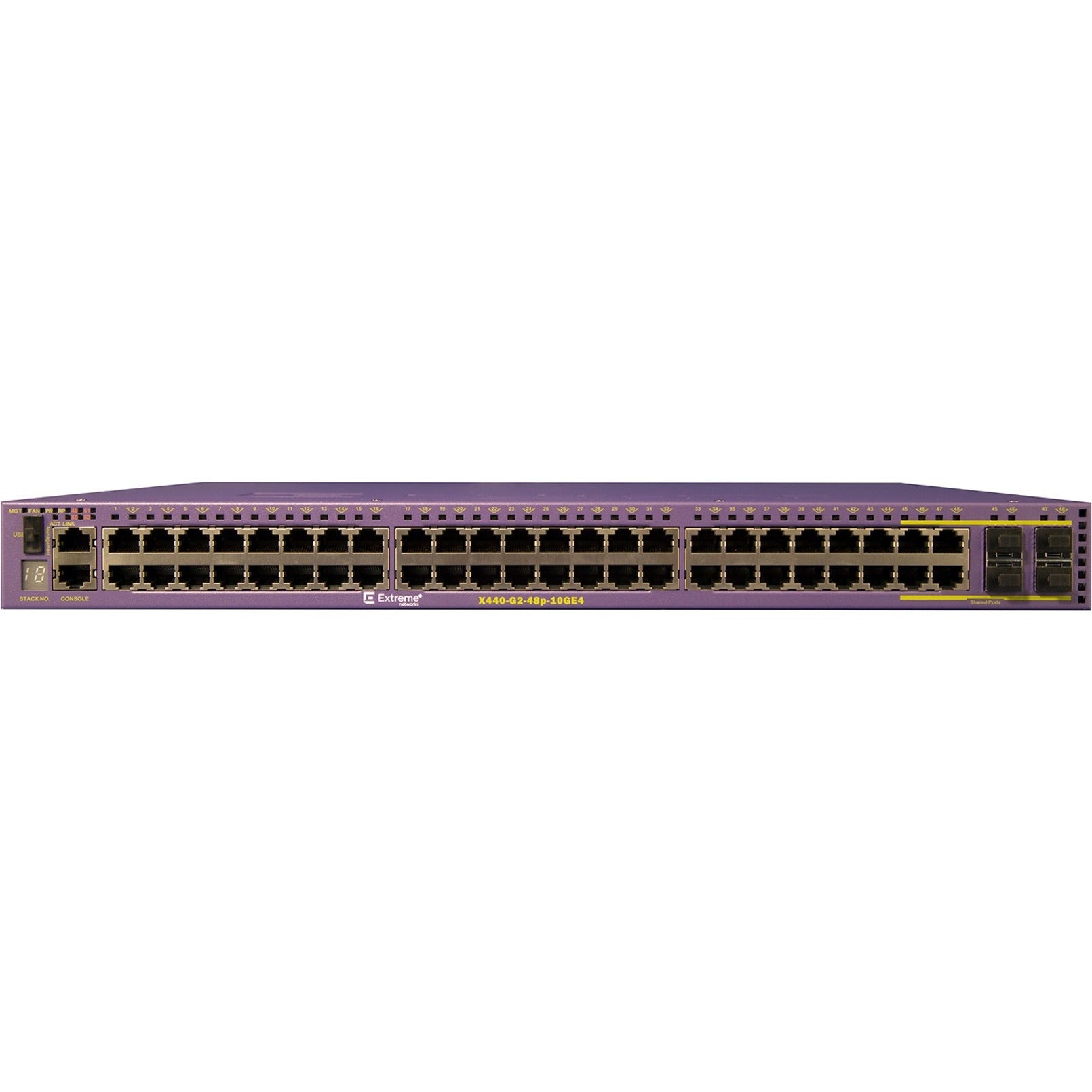 Extreme Networks 16535 X440-G2-48p-10GE4 Ethernet Switch, Gigabit Ethe ...