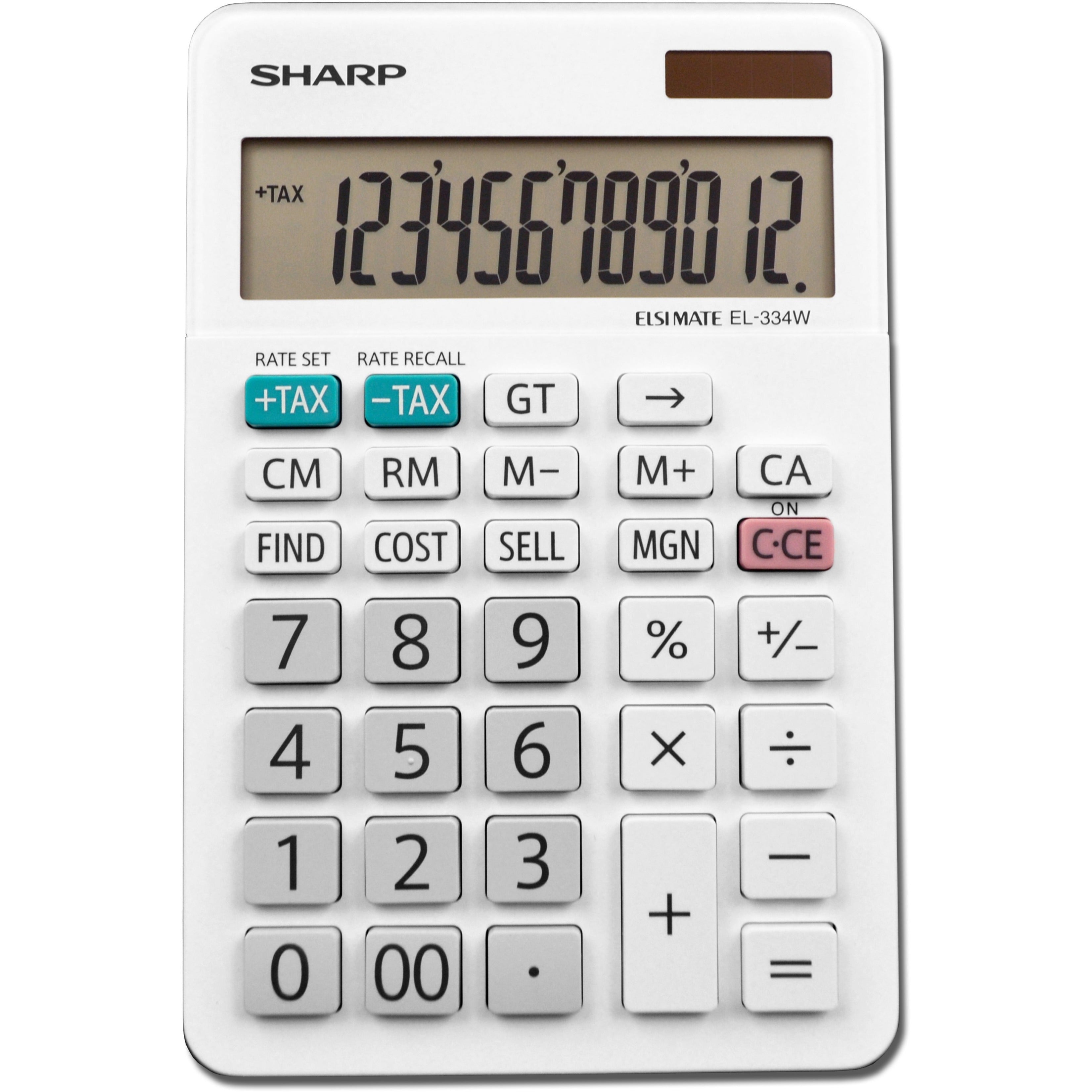 เครื่องคิดเลข Sharp EL334W EL-334WB 12 หลัก มืออาชีพ ขนาดใหญ่ แบบตั้งโ ...