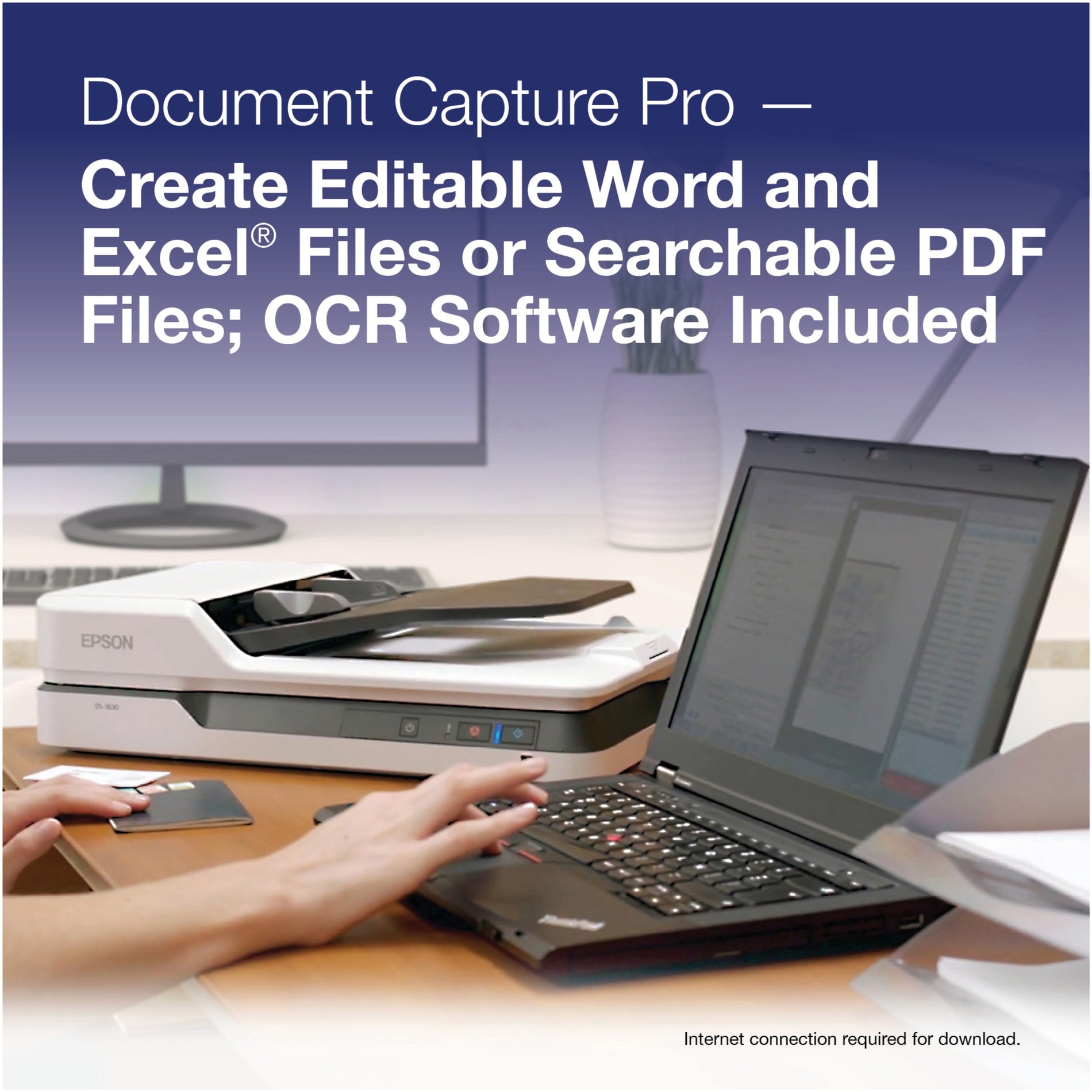 Epson B11B239201 DS-1630 Flatbed Color Document Scanner, 1200 dpi Opti ...