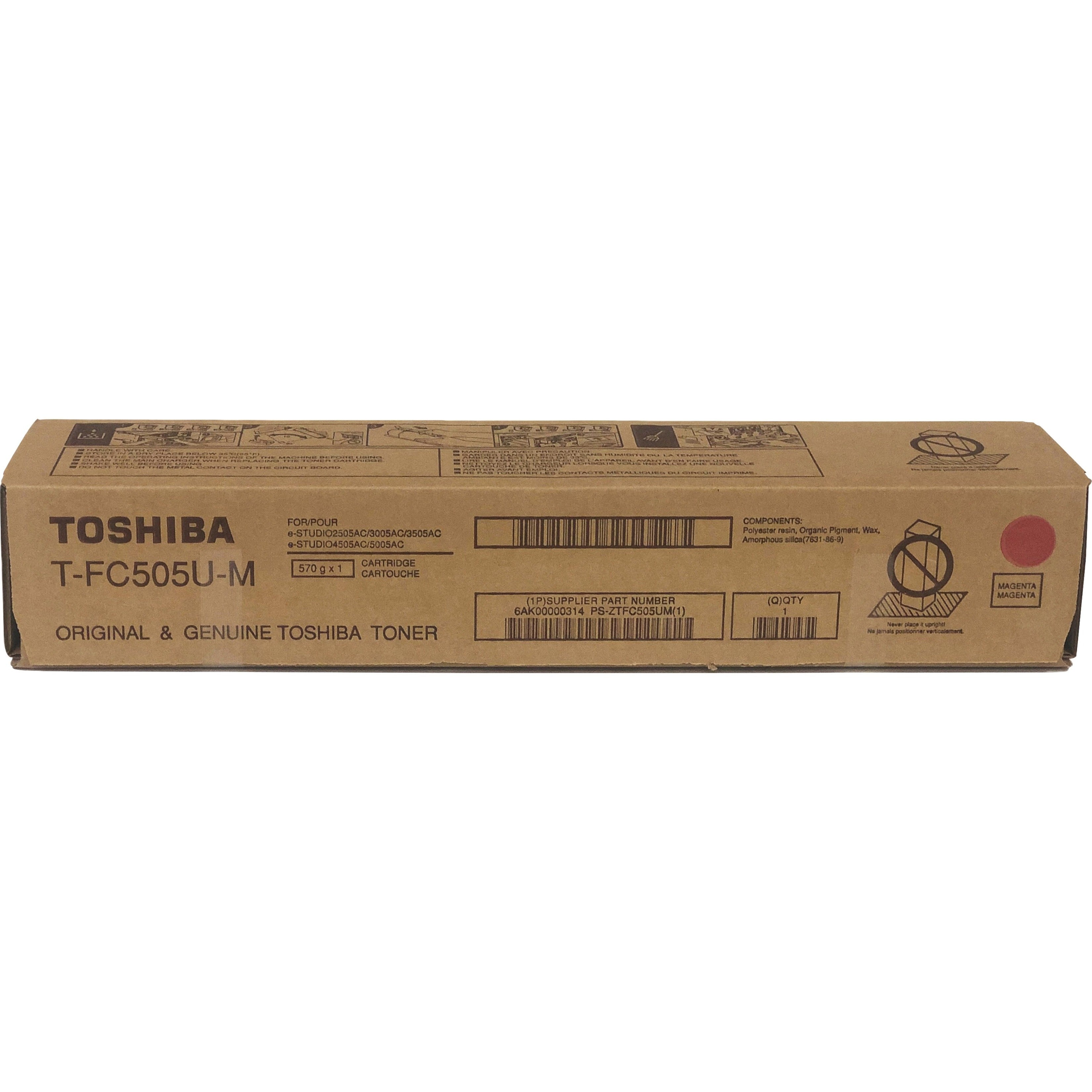Toshiba TFC505UM High Yield Magenta Toner Cartridge, 33600 Pages, Comp ...