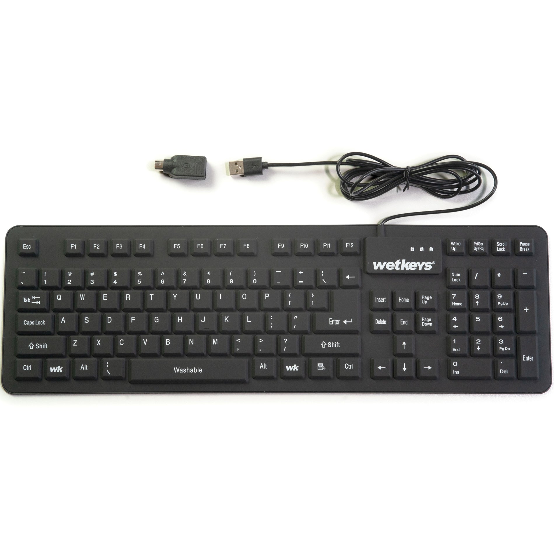 WetKeys Washable Keyboards KBWKFC106-BK Waterproof "Soft-touch Comfort ...