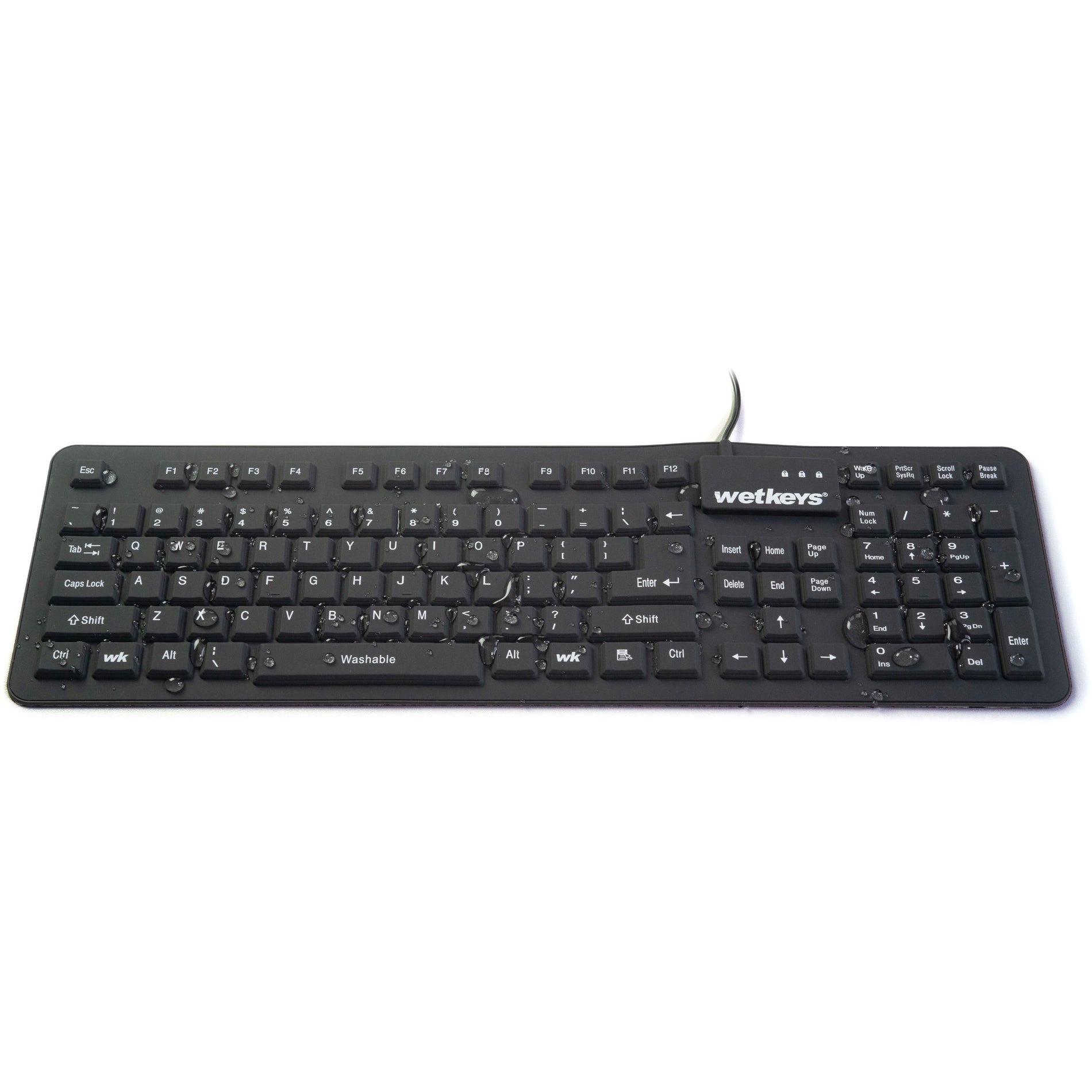 WetKeys Washable Keyboards KBWKFC106-BK Waterproof "Soft-touch Comfort ...