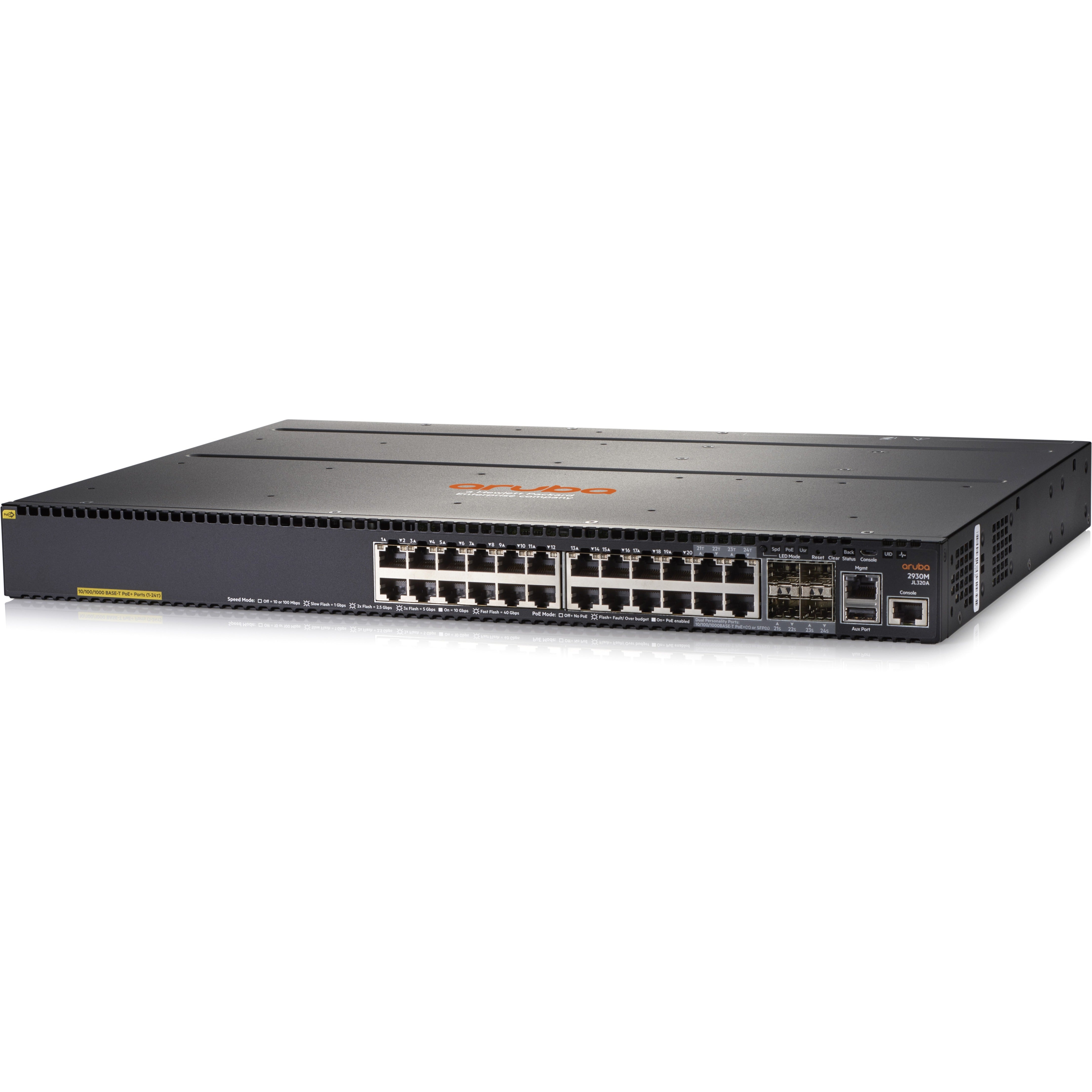 Aruba 2930M Layer 2 Ethernet Switch, 24G POE+ Network Switch with 1-Sl ...