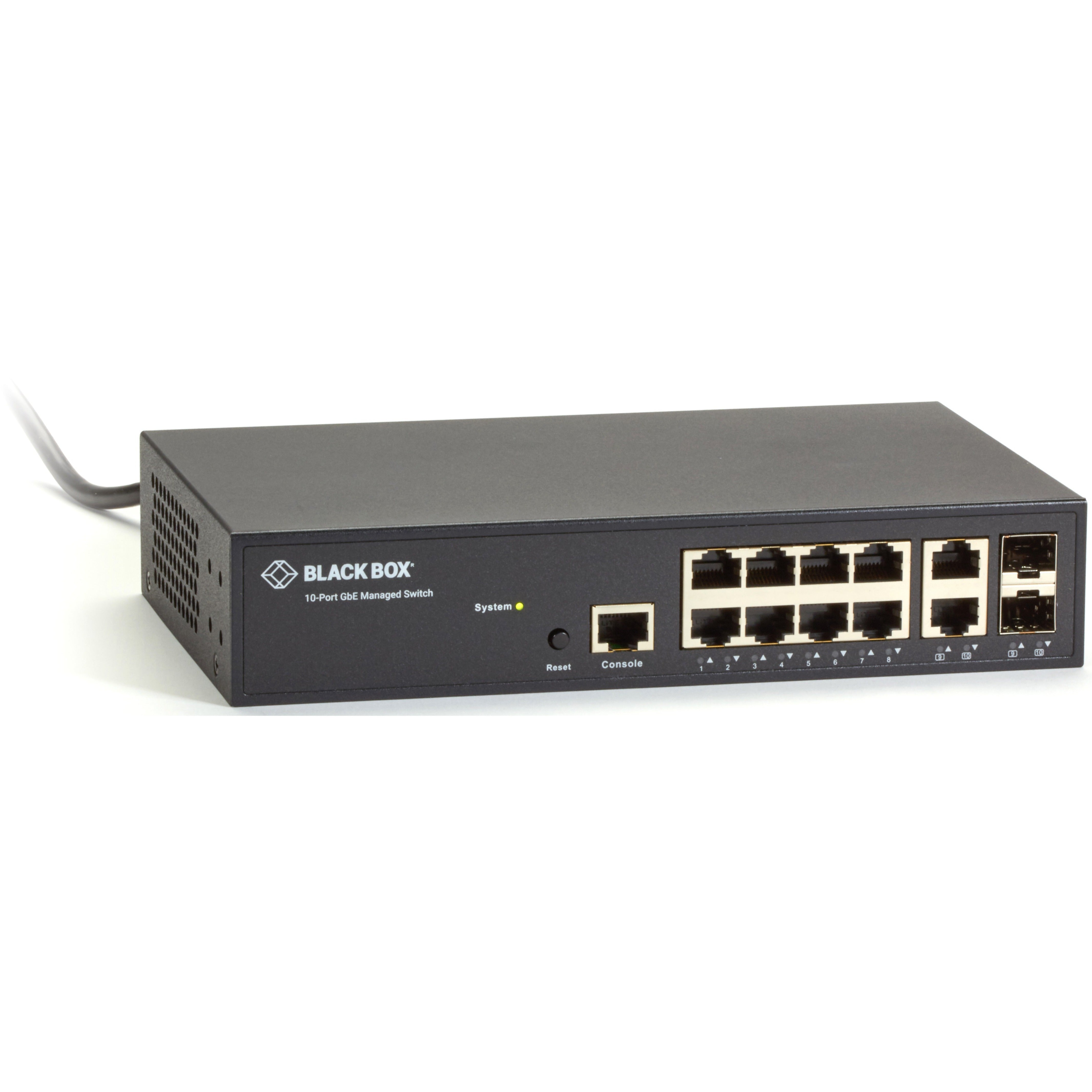 Black Box LGB1110A Layer 3 Gigabit Managed Ethernet Switch, 8 Ports Ne ...