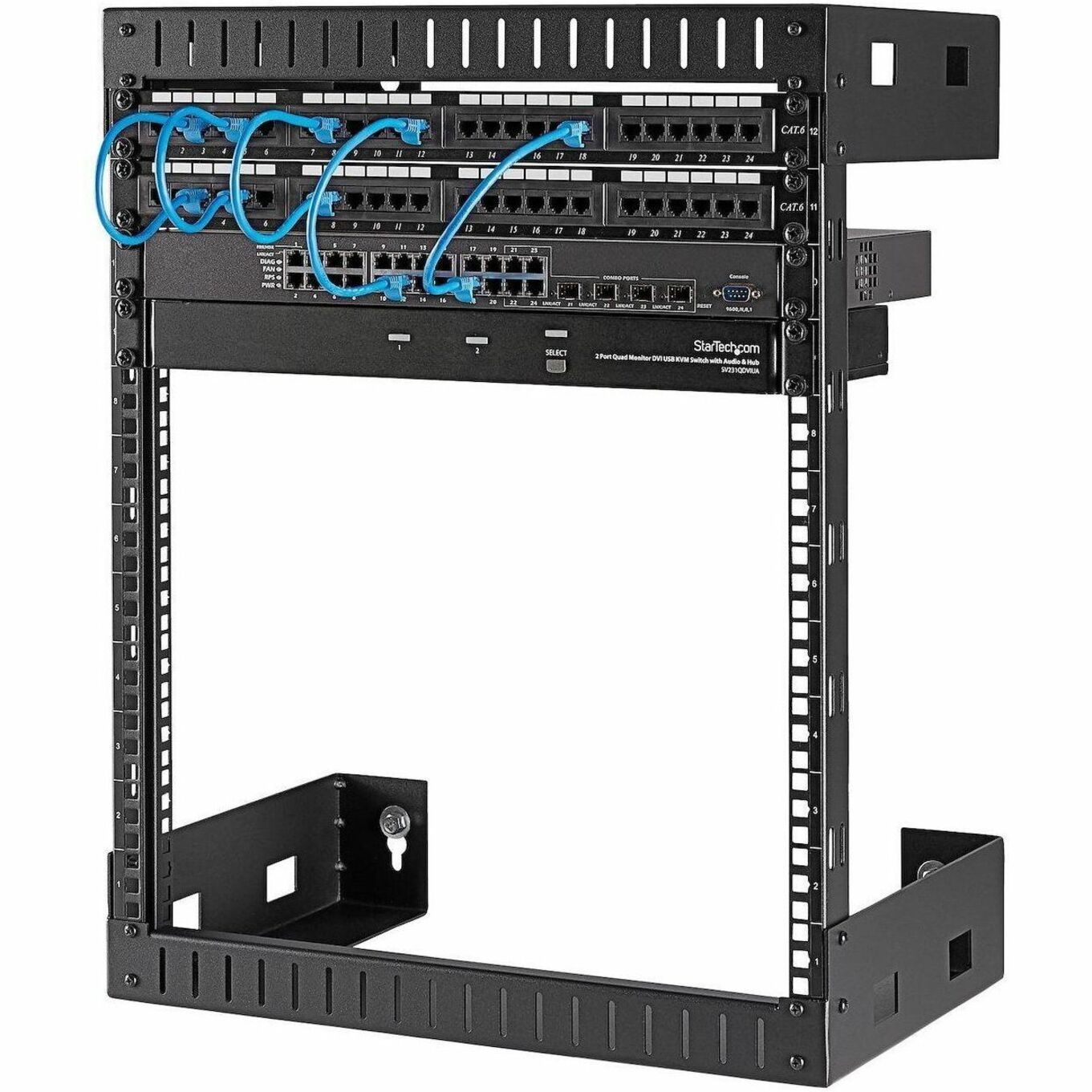 StarTech.com RK12WALLO 12U Wall-Mount Server Rack - 12in Depth, Easy I ...