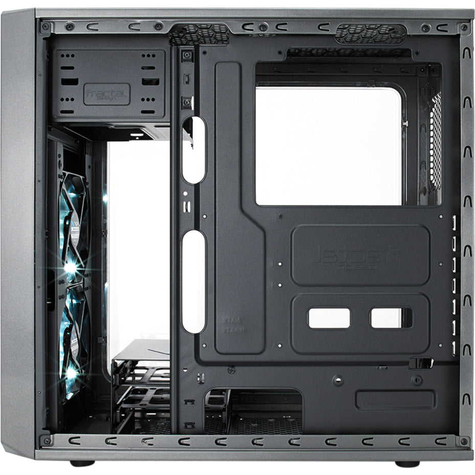 Fractal Design FD-CA-FOCUS-GY-W Focus G Computer Case with Windowed Si ...