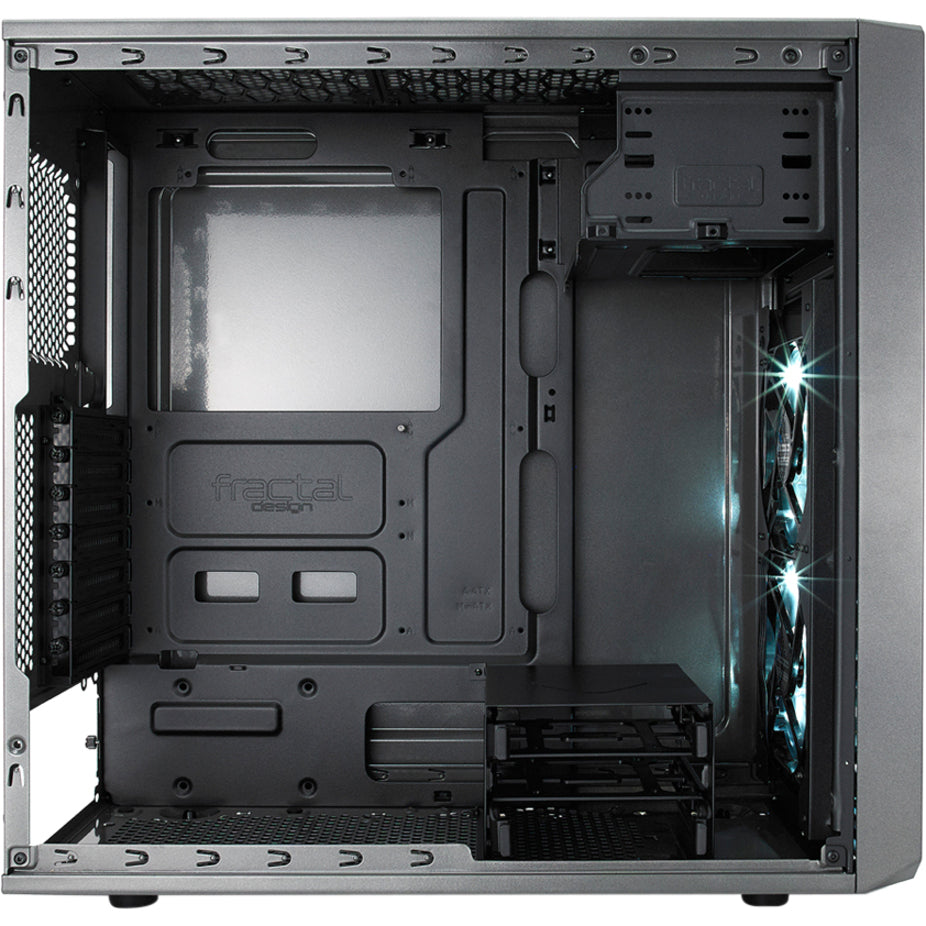 Fractal Design FD-CA-FOCUS-GY-W Focus G Computer Case with Windowed Si ...
