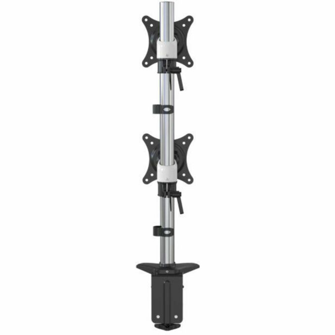 Amer Mounts HYDRA2V Dual Vertical Monitor Mount, Cable Management, Hei ...