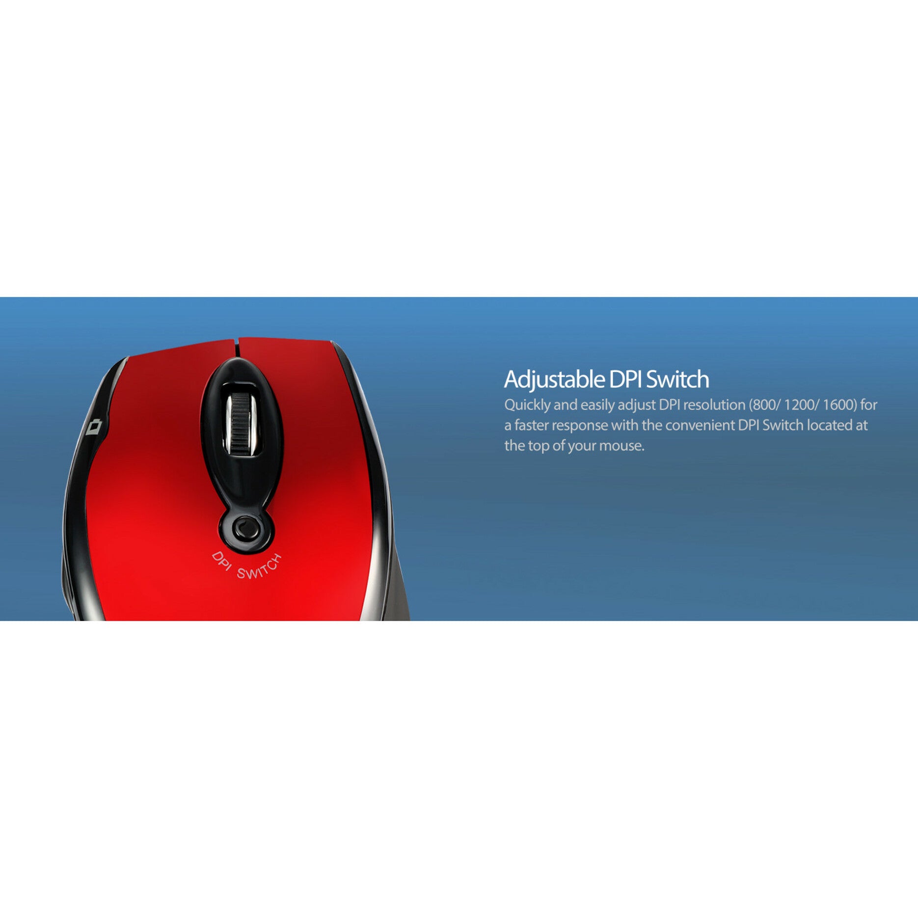 Adesso IMOUSE M20R Wireless Ergonomic Optical Mouse, Red, 2.4 GHz Radi ...