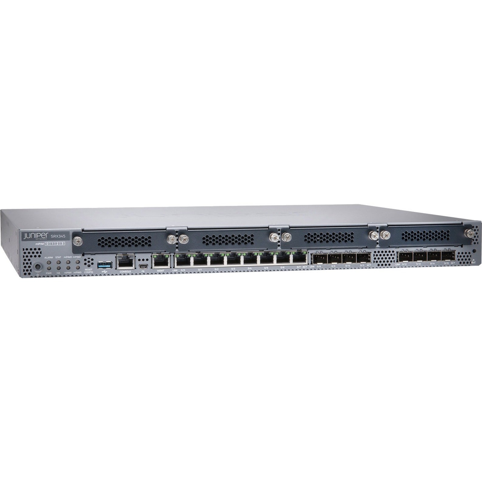 Juniper SRX345-SYS-JB-DC SRX345 Router, 8 Ports, 12 Expansion Slots, G ...