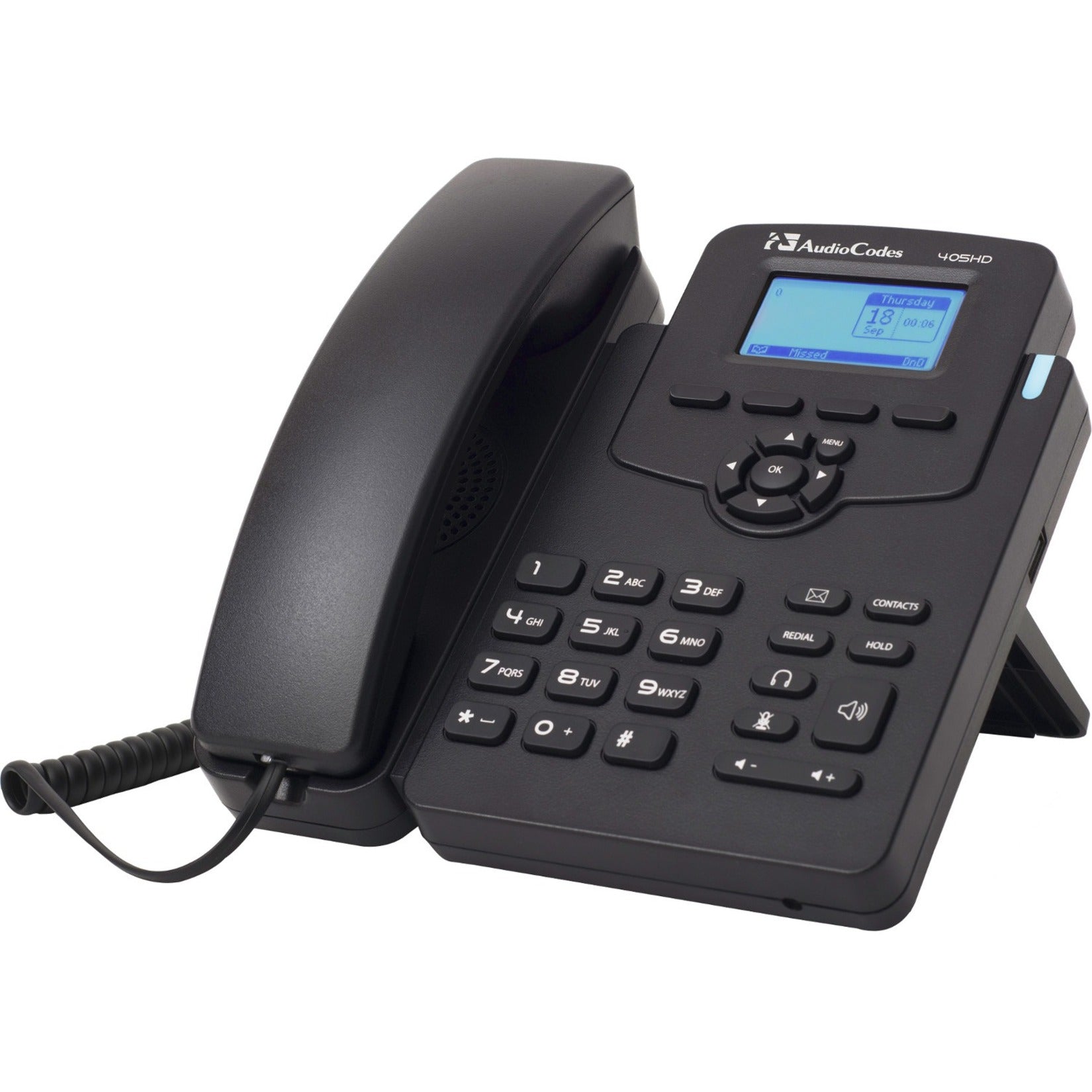 AudioCodes UC405HDEG 405HD IP Phone, Corded, Black - Network (RJ-45) P ...