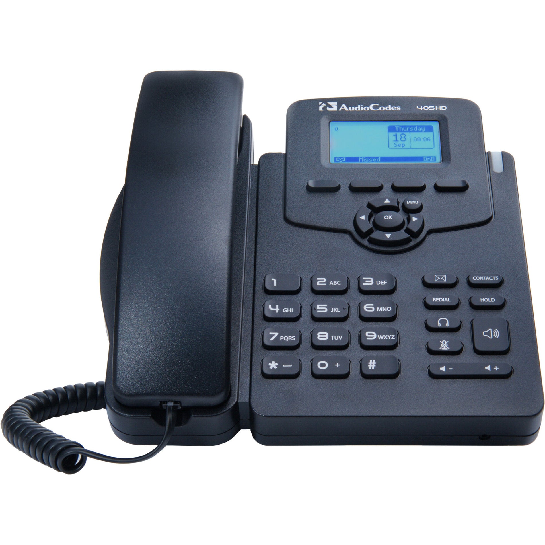 AudioCodes UC405HDEG 405HD IP Phone, Corded, Black - Network (RJ-45) P ...