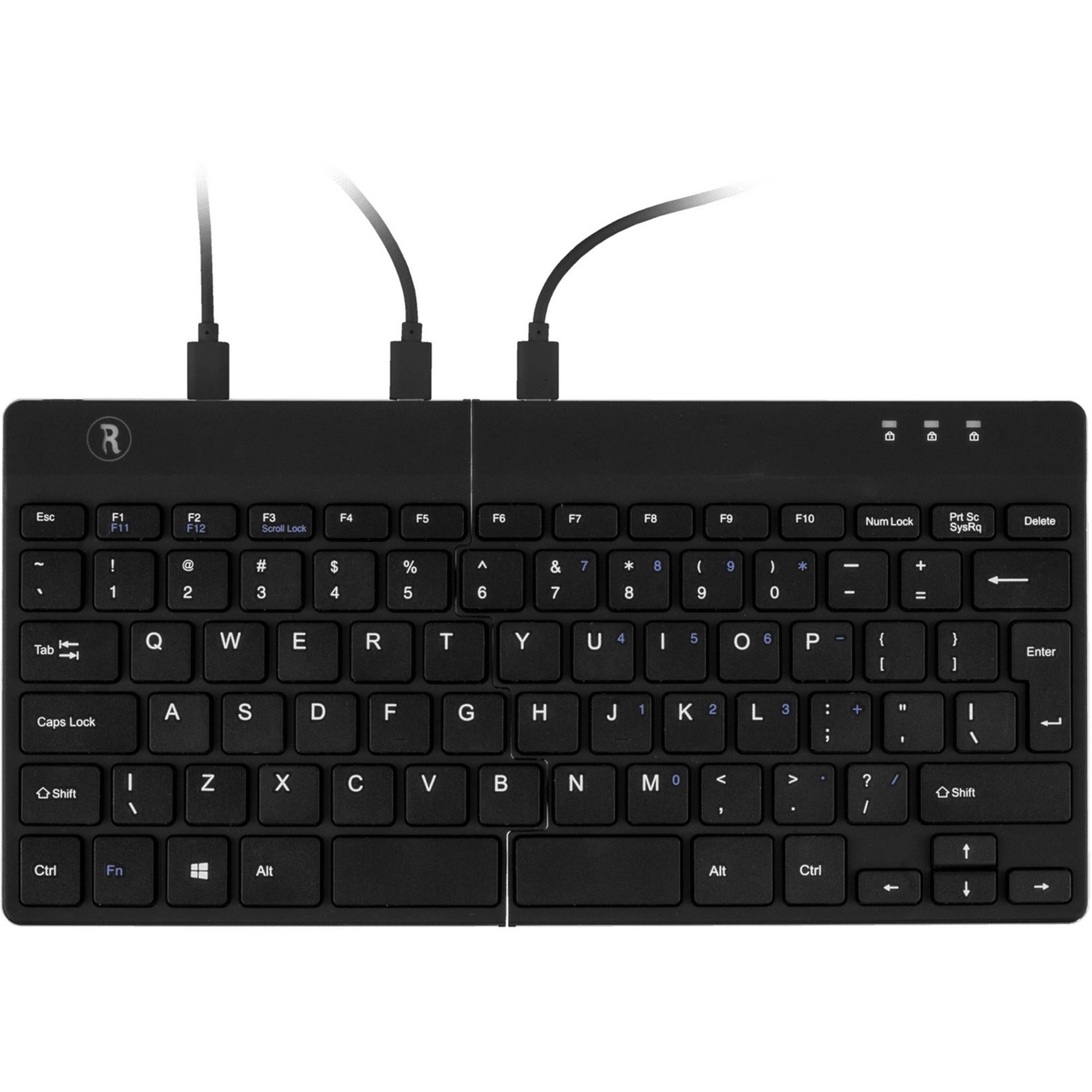 R-Go RGOSP-USWIBL Split Ergonomic Keyboard, QWERTY (US), Black, Wired ...