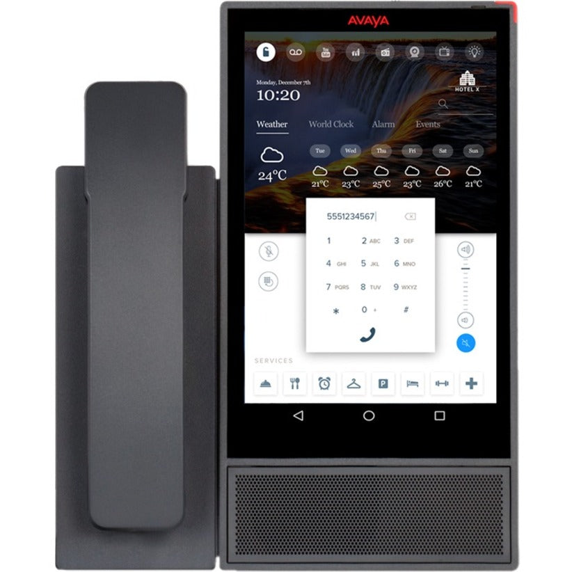 Avaya 700513906 Vantage K165 IP Phone, Dual Port, Color Display, Speak ...