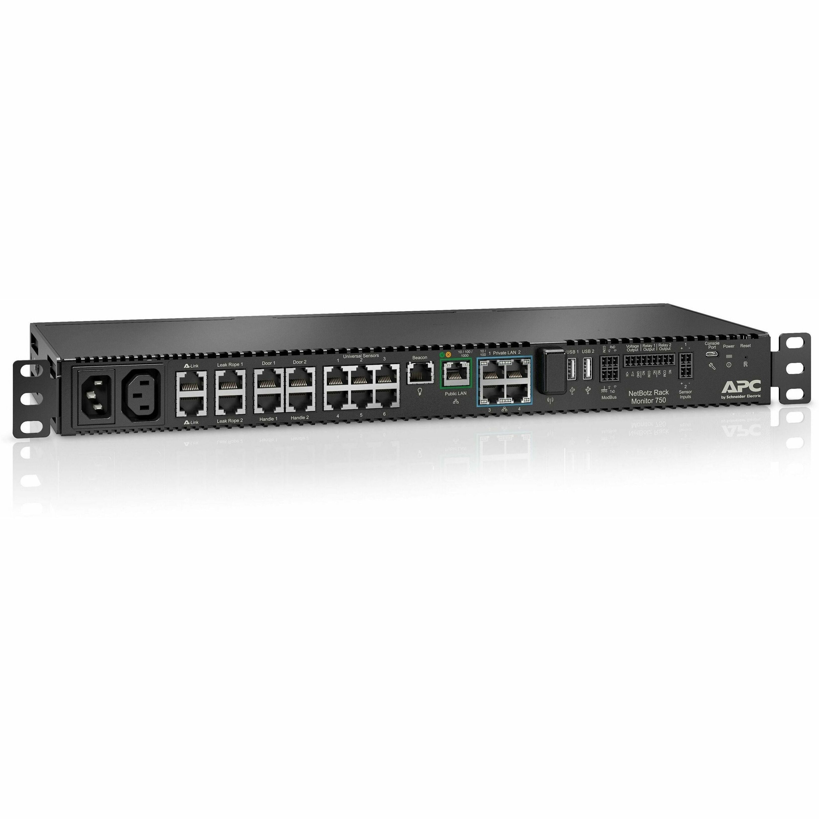 APC NBRK0750 NetBotz Rack Monitor 750, Environmental Monitoring System ...