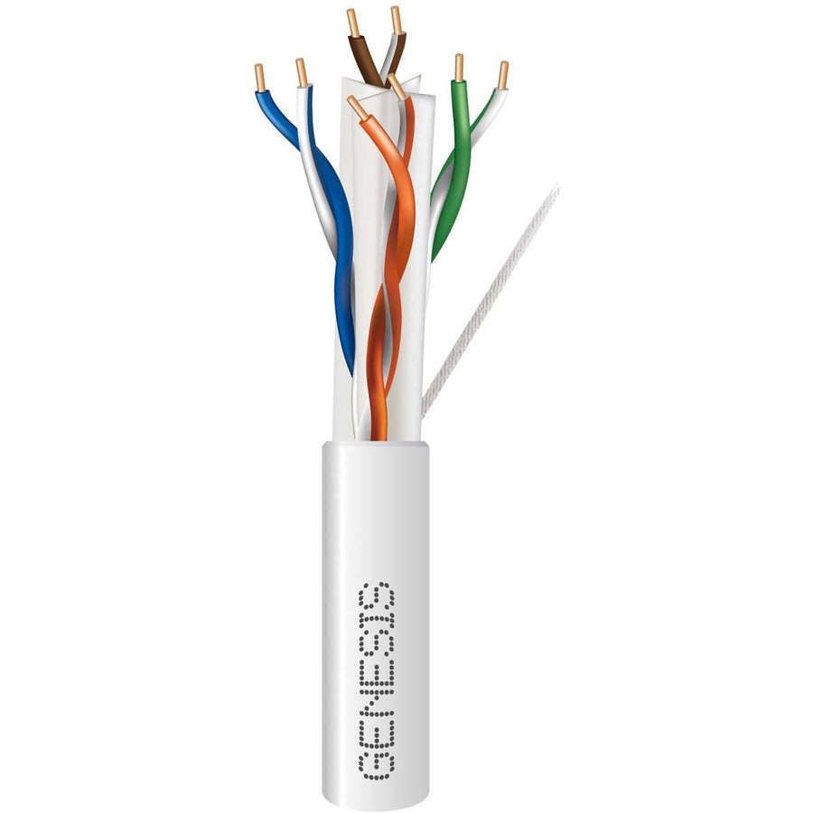 Genesis Cat.6 UTP Network Cable, 1000ft, 23 AWG Bare Copper, Minimizes ...