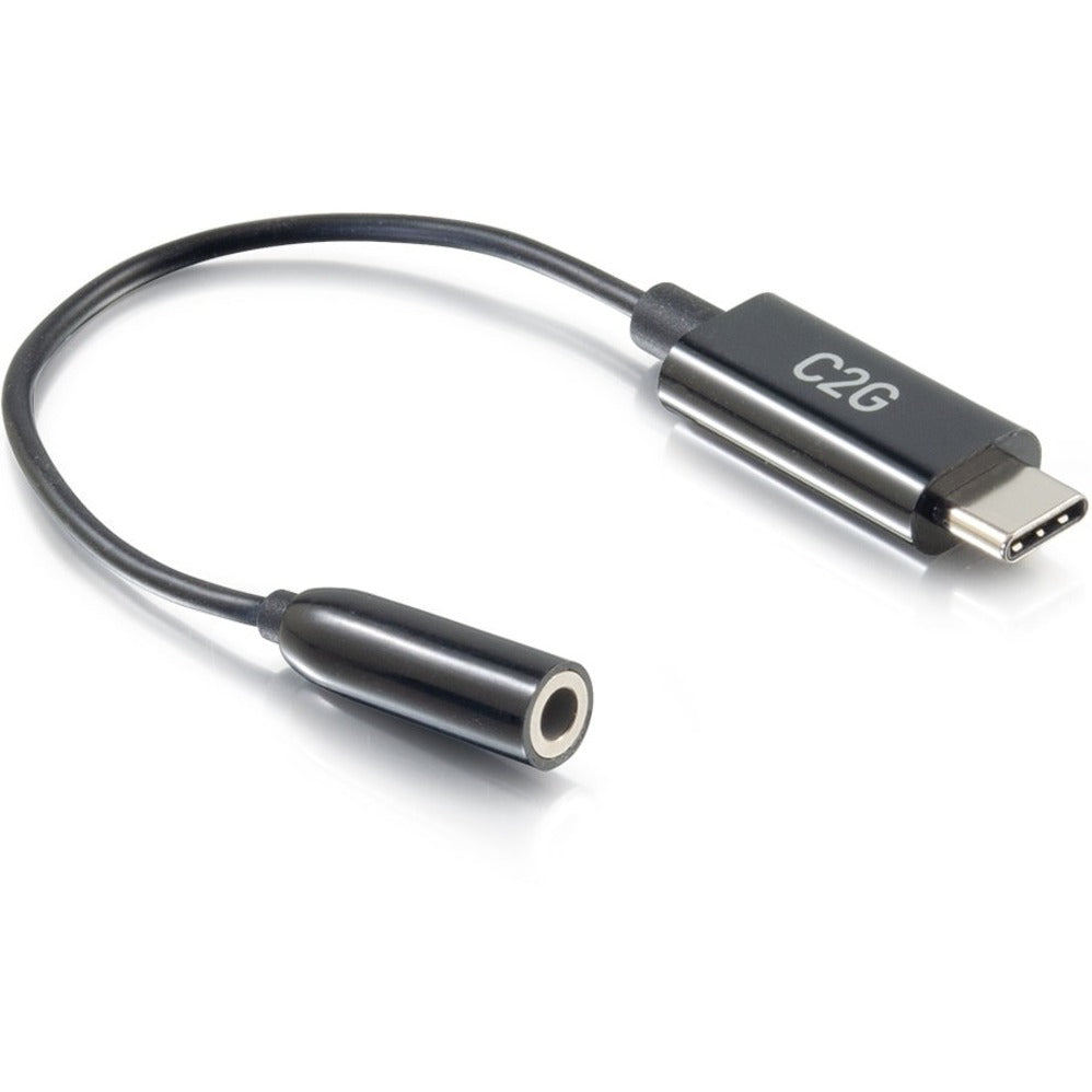C2G USB-C to 3.5mm Audio Adapter, Noise Reducing, Reversible Design, C ...