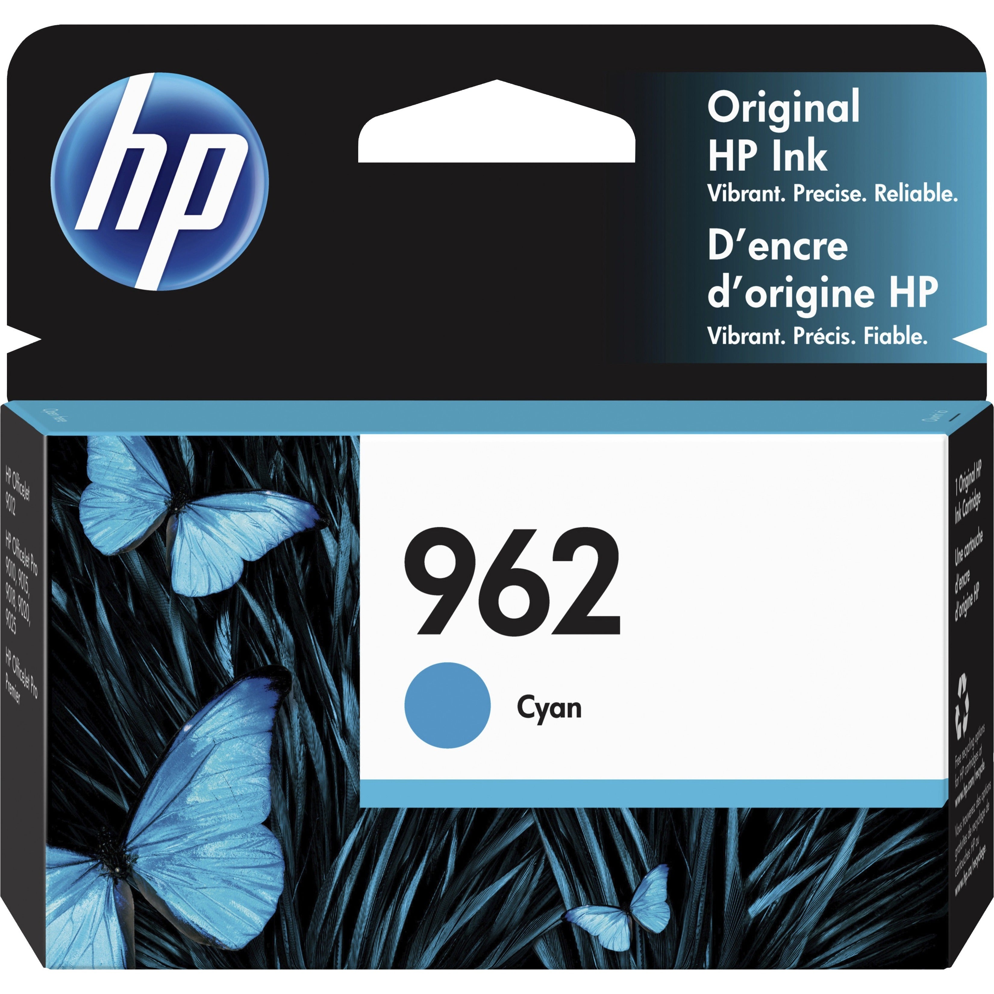 HP 962 Standard Capacity Cyan Ink Cartridge, Original, 700 Pages Yield ...