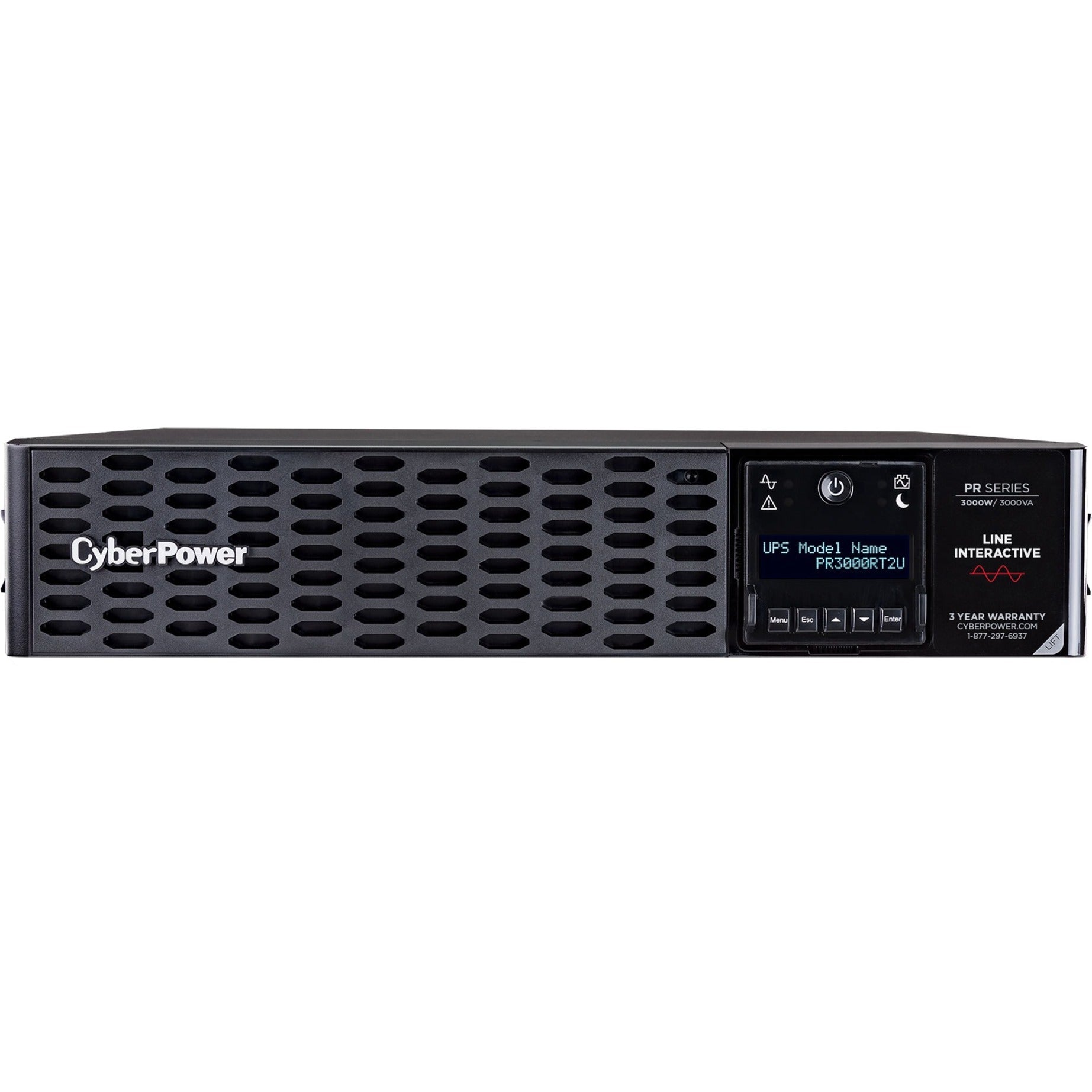 CyberPower PR3000RT2U Smart App Sinewave UPS, 3KVA Tower/Rack Converti ...