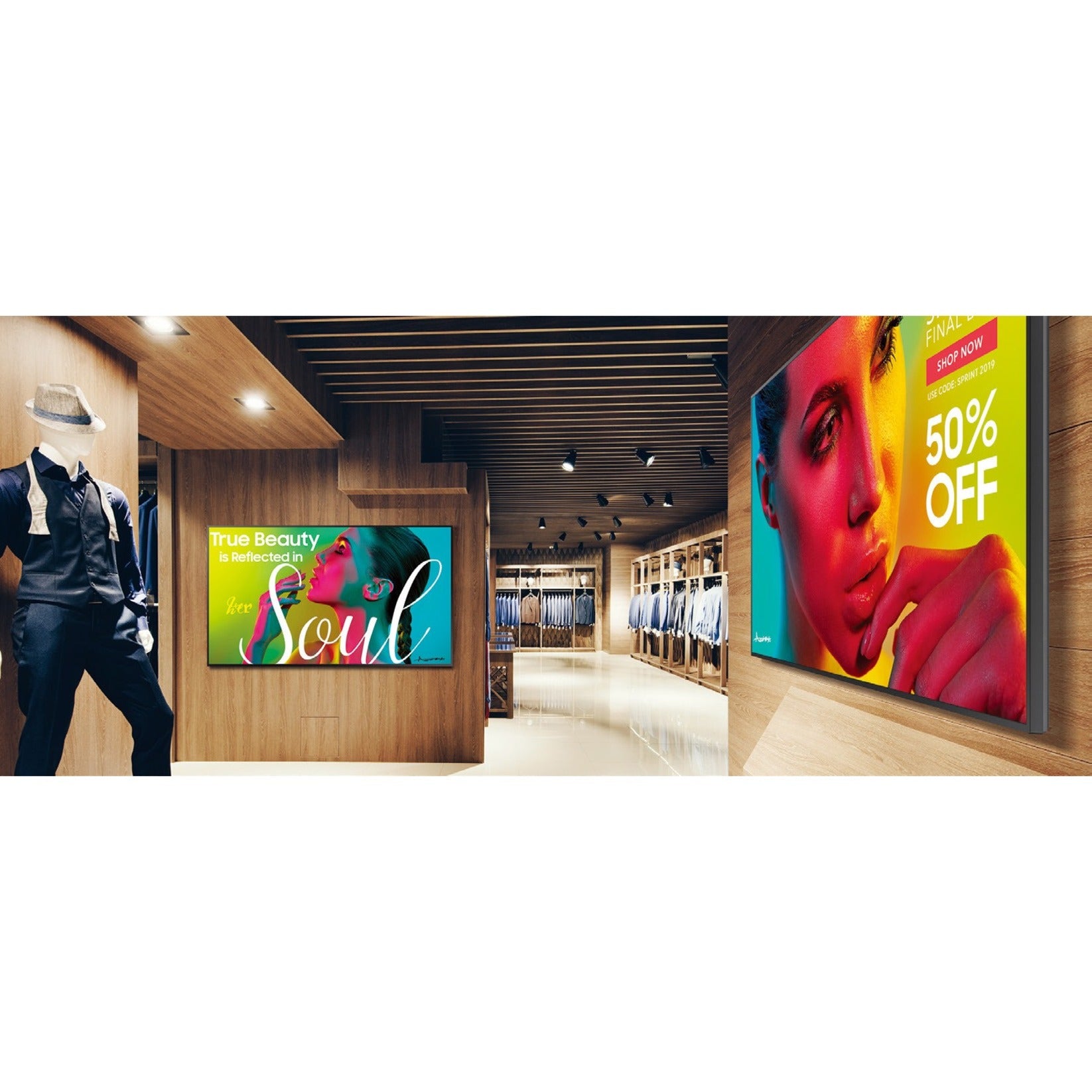 Samsung QB75R Digital Signage Display, 75" 4K UHD LCD, Tizen 4.0, 350 ...