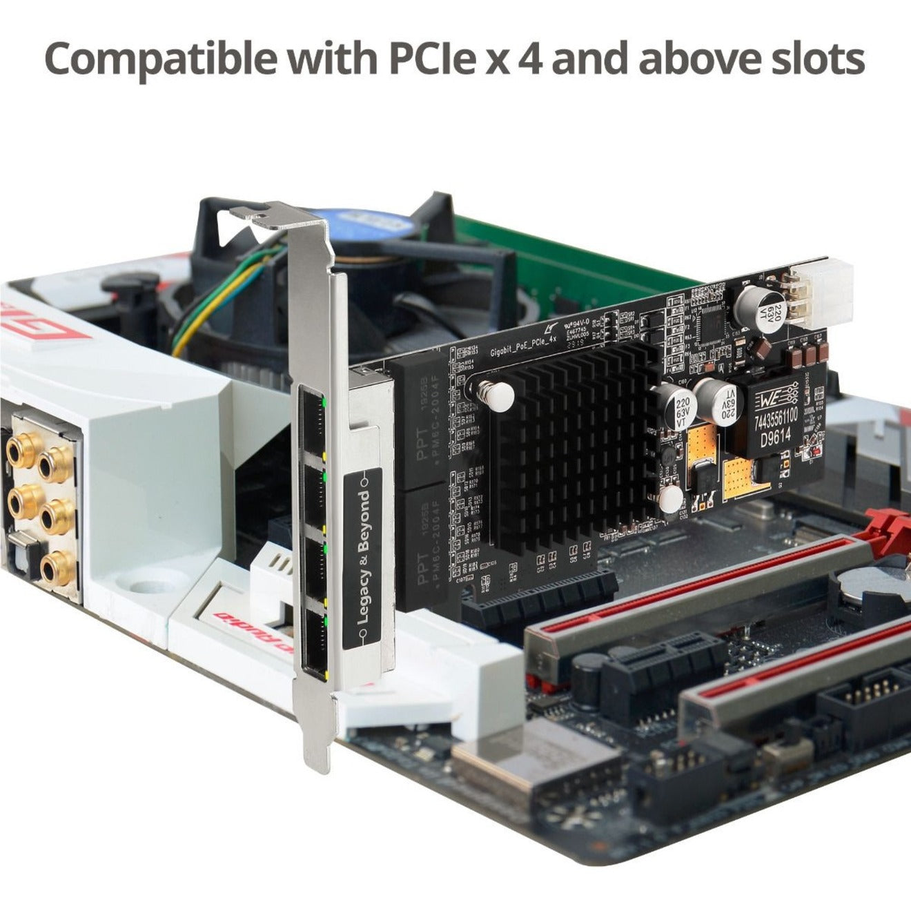 SIIG LB-GE0811-S1 4-Port Gigabit Ethernet with PoE PCIe Card - Intel 3 ...