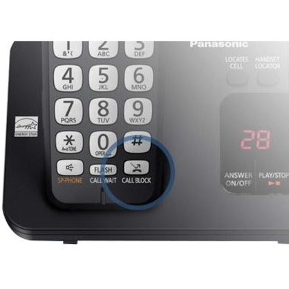 Panasonic KX-TGE432B DECT 6.0 Cordless Phone System with 2 Handsets, S ...