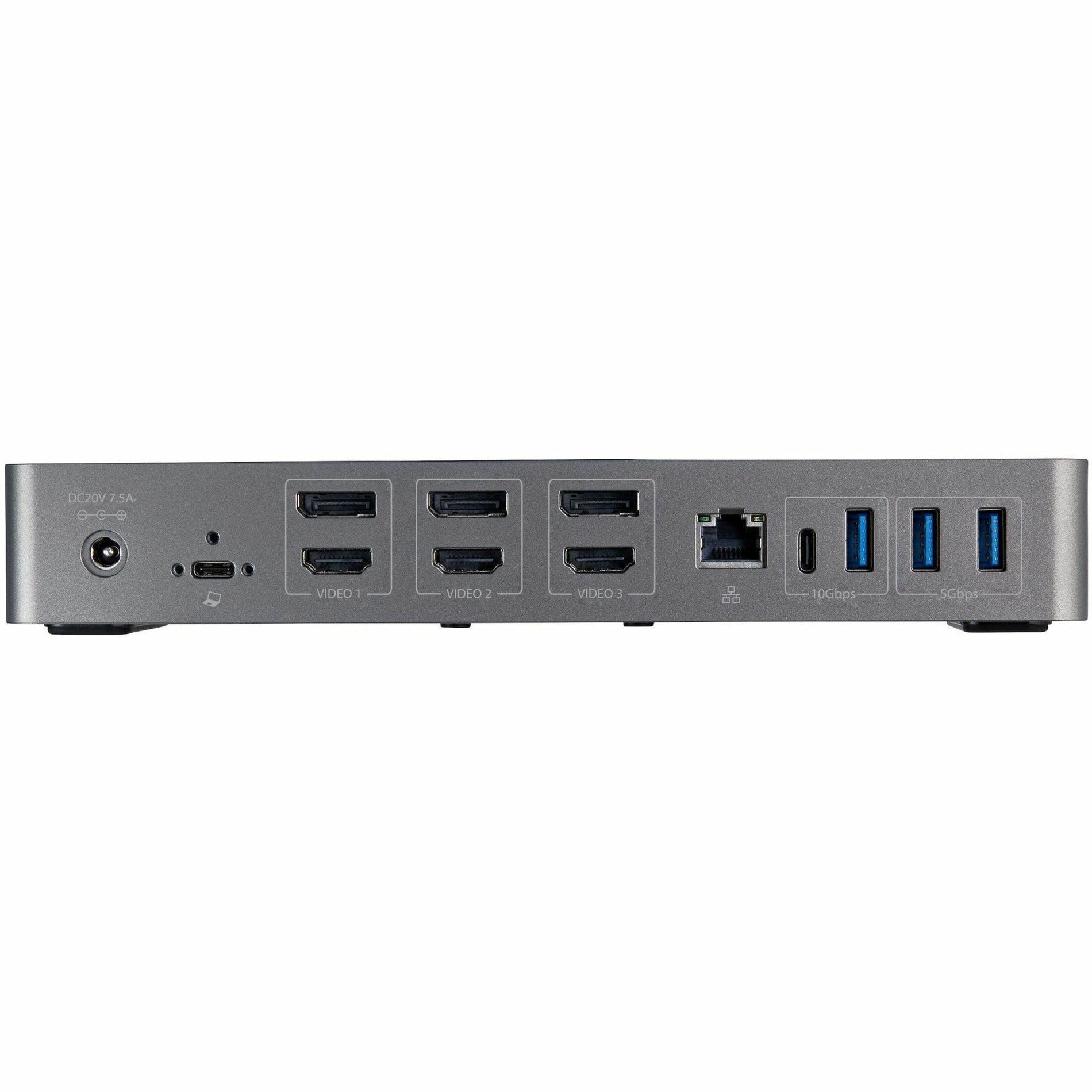 StarTech.com DK31C3HDPD Docking Station, 4K Triple Display USB-C Dock ...