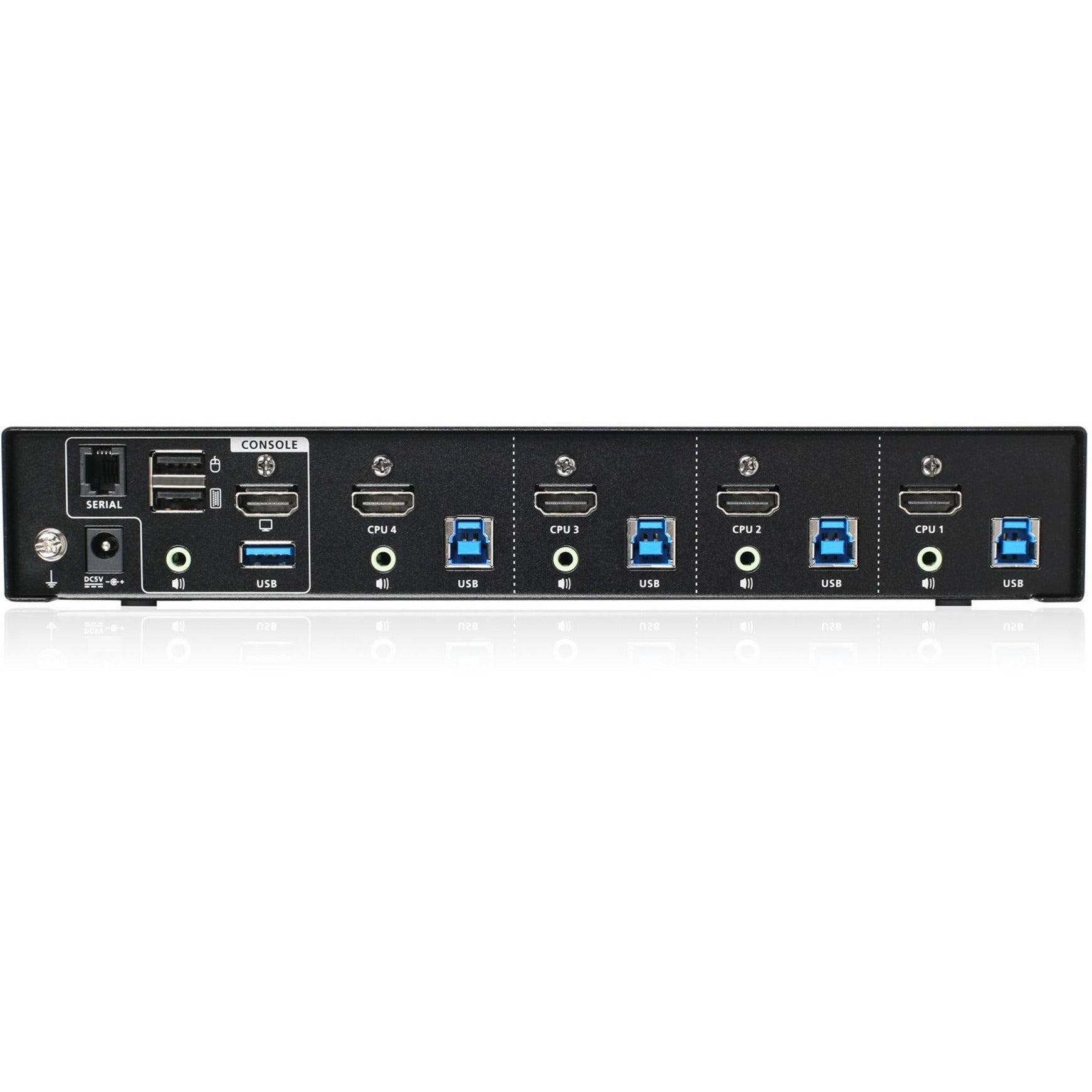 IOGEAR GCS1934H 4-Port 4K KVMP Switch with HDMI Connection, USB 3.0 Hu ...