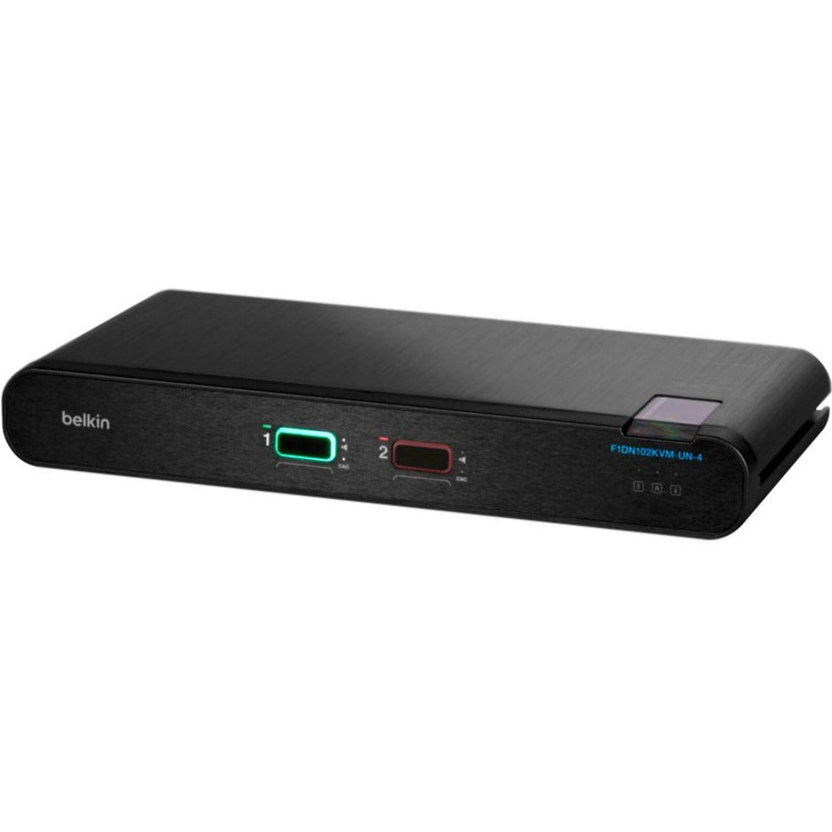 Belkin F1DN102KVM-UN-4 Universal 2nd Gen Secure KVM Switch w/ CAC, 4K ...