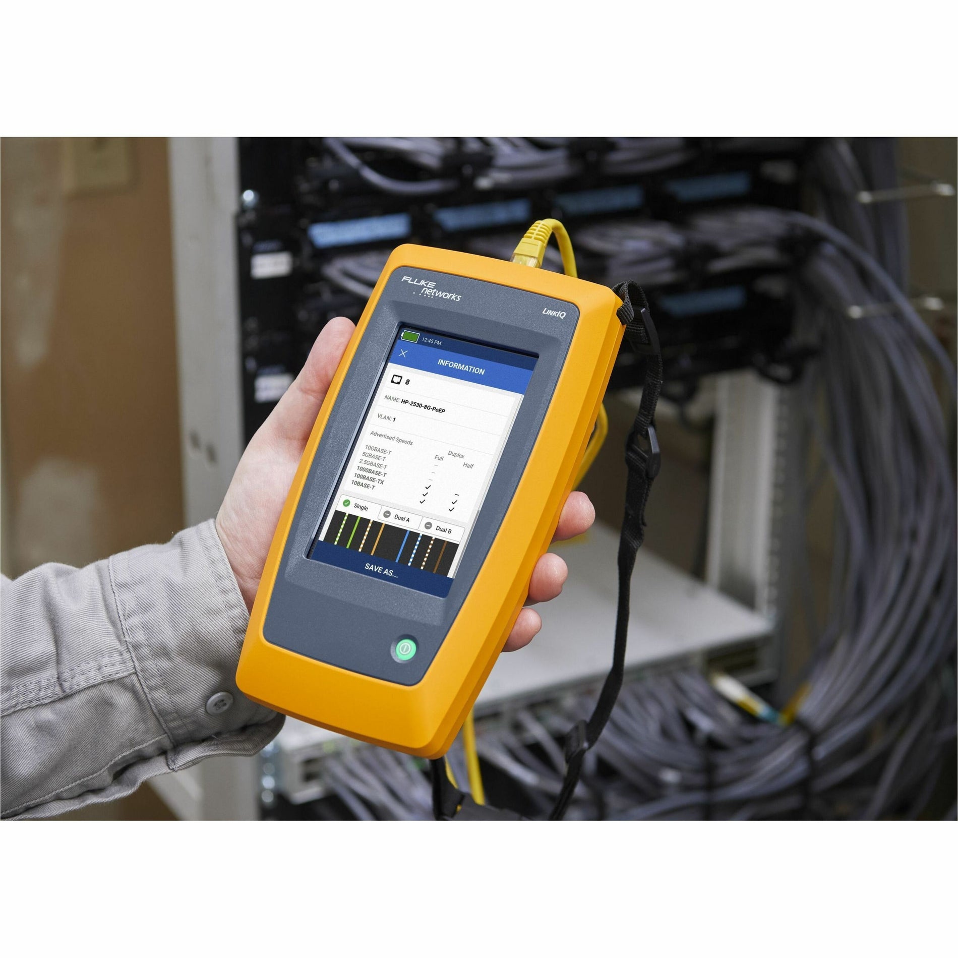 Fluke Networks LinkIQ LIQ-100 Cable + Network Tester, Tests 10 Gigabit ...