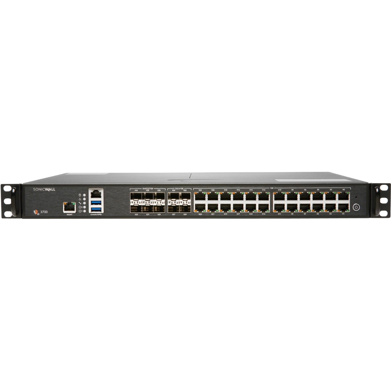 SonicWall NSA 3700 Network Security/Firewall Appliance, 24 Ports 10GbE ...