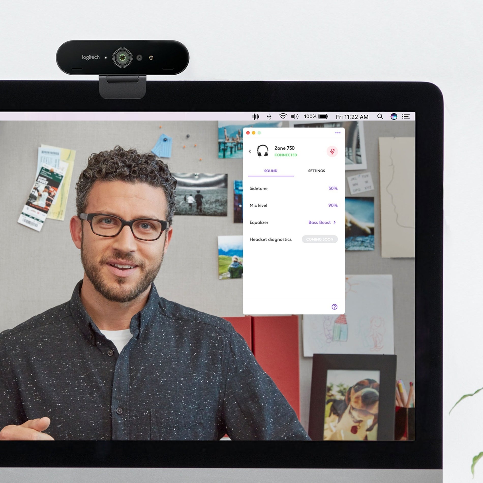 Logitech 981-001103 Zone 750 Headset, Wired Noise Canceling Over-Ear H ...