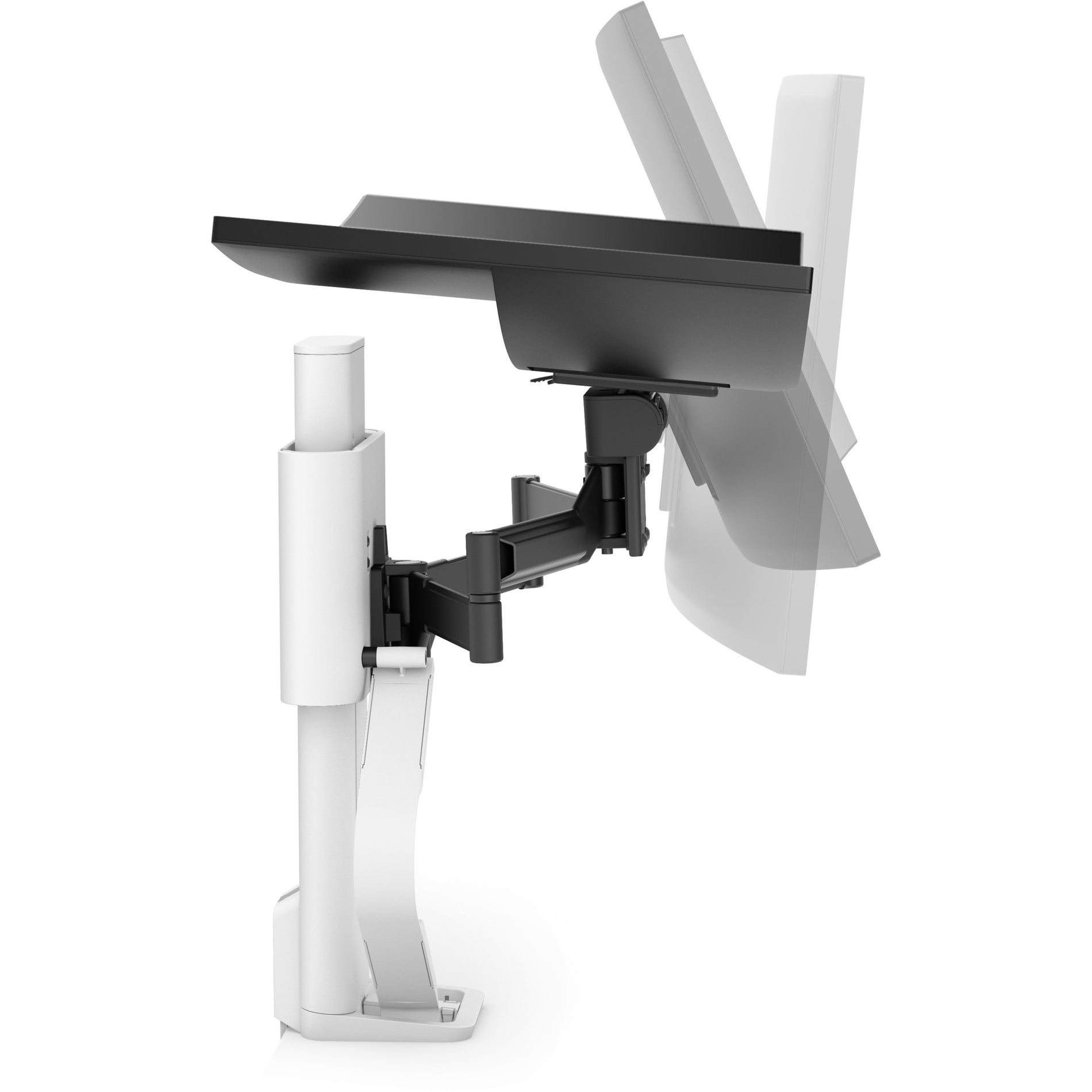 Ergotron 45-630-216 TRACE Monitor Mount (white), 360° Rotation, Extend ...