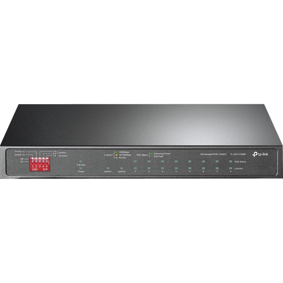 TP-Link TL-SG1210MP 10-Port Gigabit Desktop Switch with 8-Port PoE+, E ...
