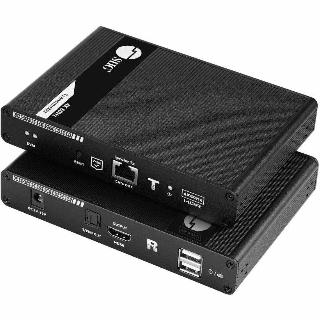 SIIG CE-H26Y11-S1 HDMI 2.0 KVM Over Cat6 Extender with Loopout & S/PDI ...