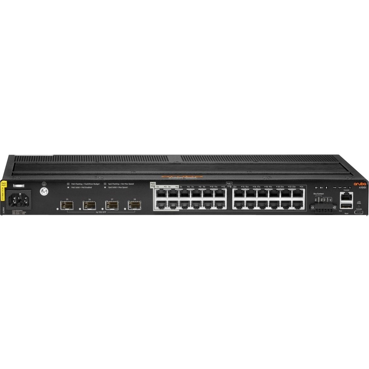 Aruba CX 4100i Ethernet Switch, 24-Port 1GbE, 4x 10GbE Expansion Slots ...
