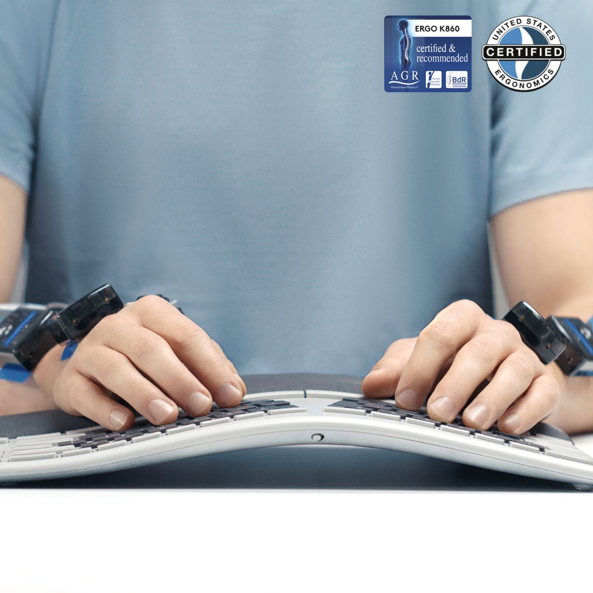 Logitech 920-010175 ERGO K860 Split Ergonomic Keyboard, Graphite - Bro ...