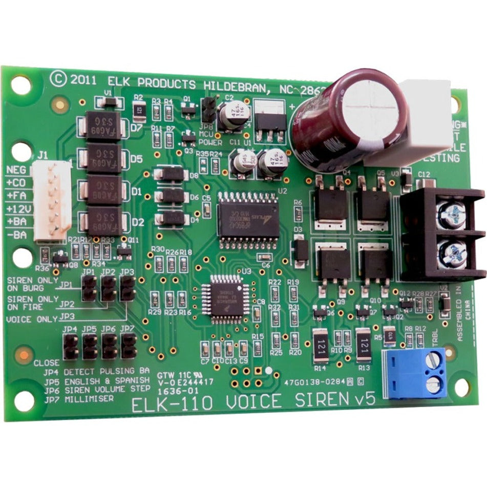 ELK 110 Siren Driver, Two-Channel Security Alarm, Digital Voice Messag ...