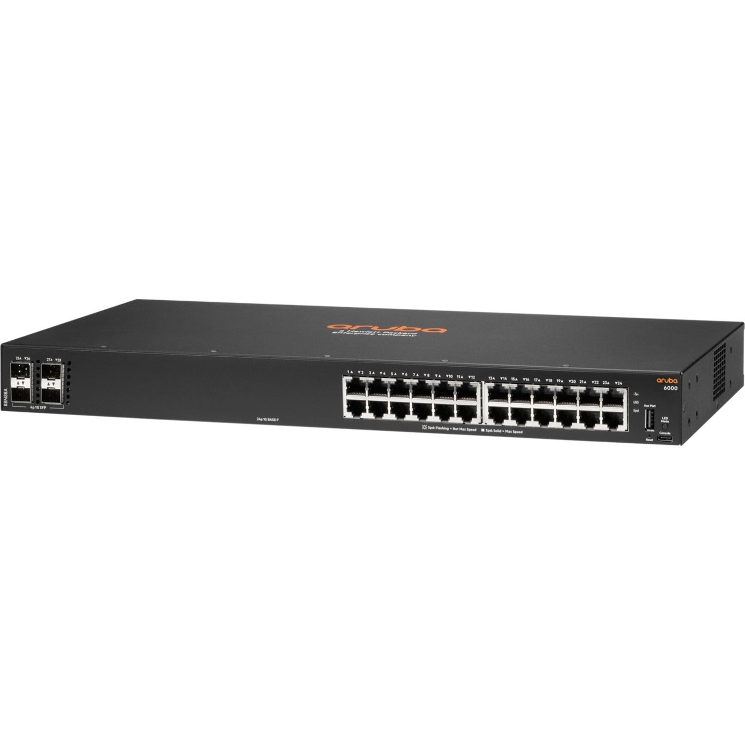 Aruba 6000 24G 4SFP Switch, Gigabit Ethernet, 24 Ports, Power over Eth ...