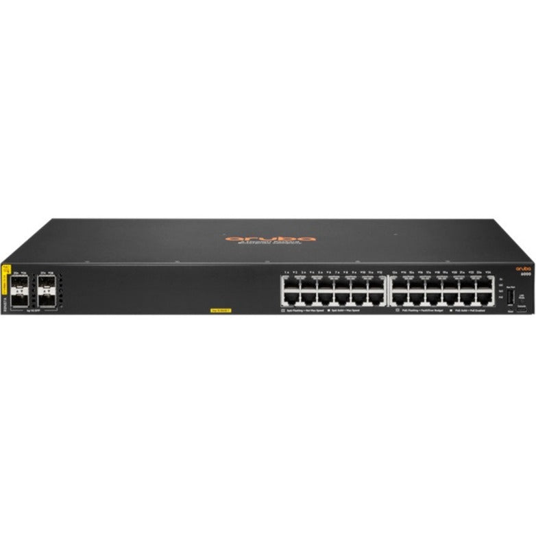 Aruba R8N87A 6000 24G Class4 PoE 4SFP 370W Switch, Business Environmen ...