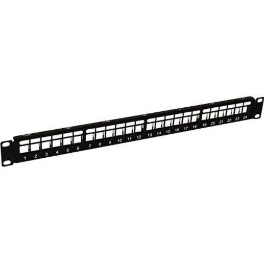 W Box 0E-BP24HD Blank Patch Panel 24 Port High Density, Rack-mountable ...