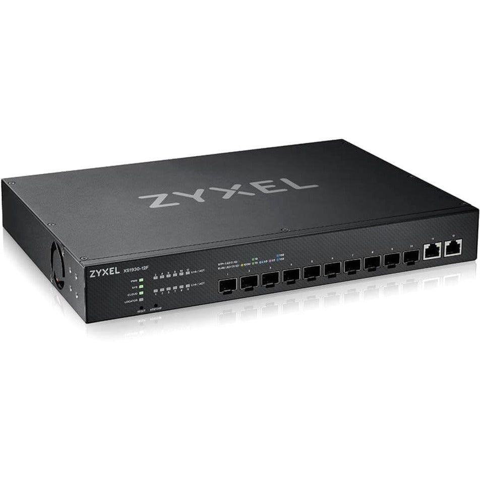 ZYXEL XS1930-12F 10-port 10G Smart Managed Fiber Switch with 2 Multi-G ...