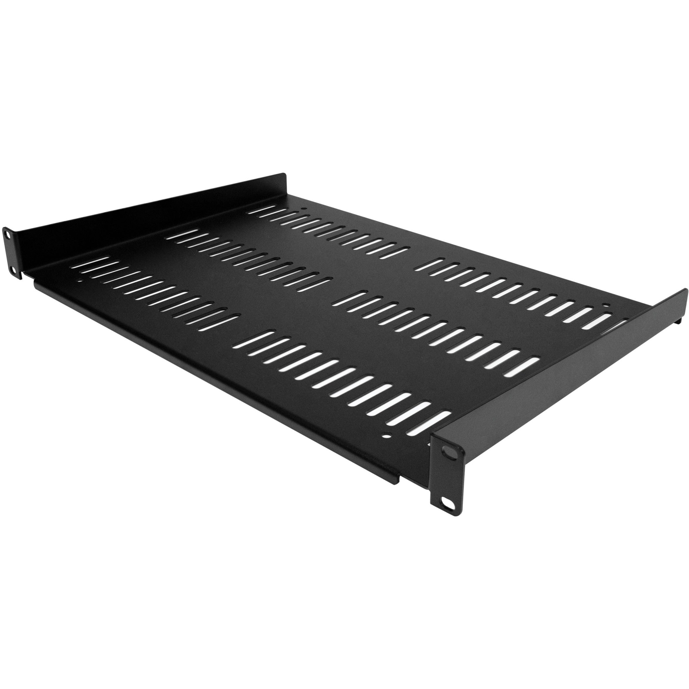 StarTech.com SHELF-1U-12-FIXED-V Universal Rack Shelf, 12" Deep Cantil ...