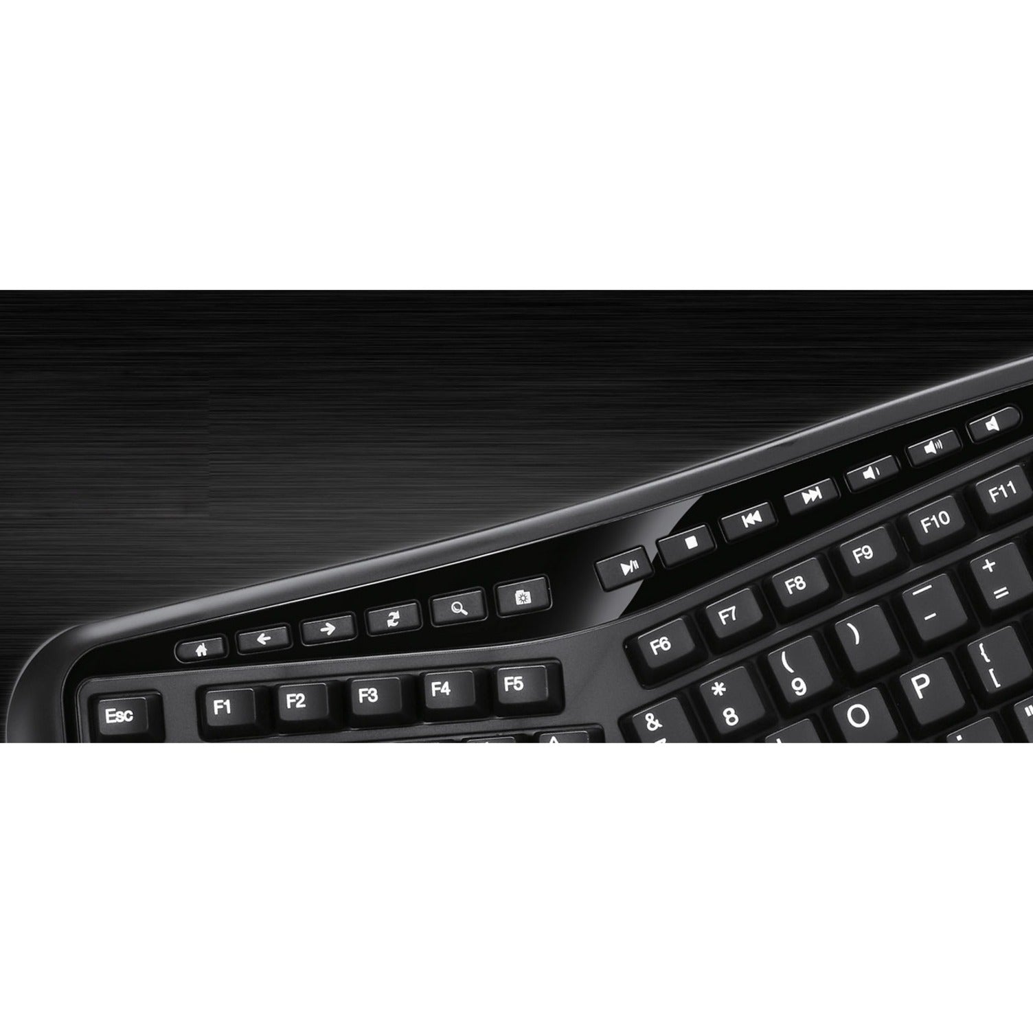 Adesso AKB-150UB Desktop Ergonomic Keyboard, Split Layout, Palm Rest ...