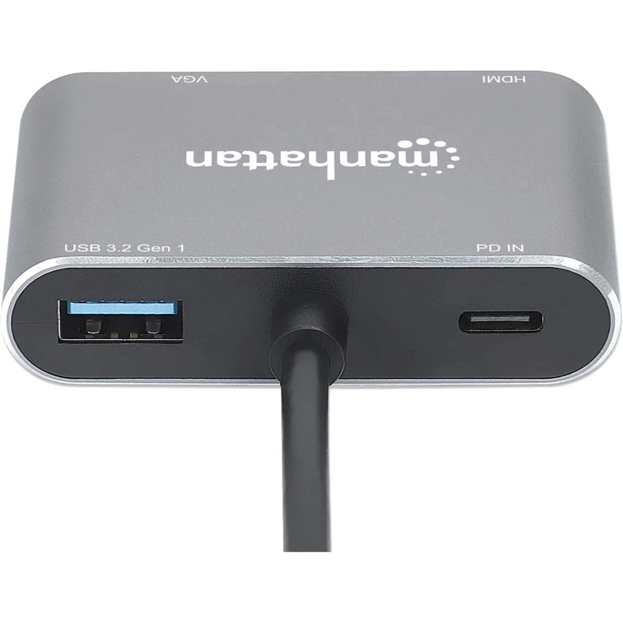 Manhattan 130691 USB-C to HDMI & VGA 4-in-1 Docking Converter with Pow ...